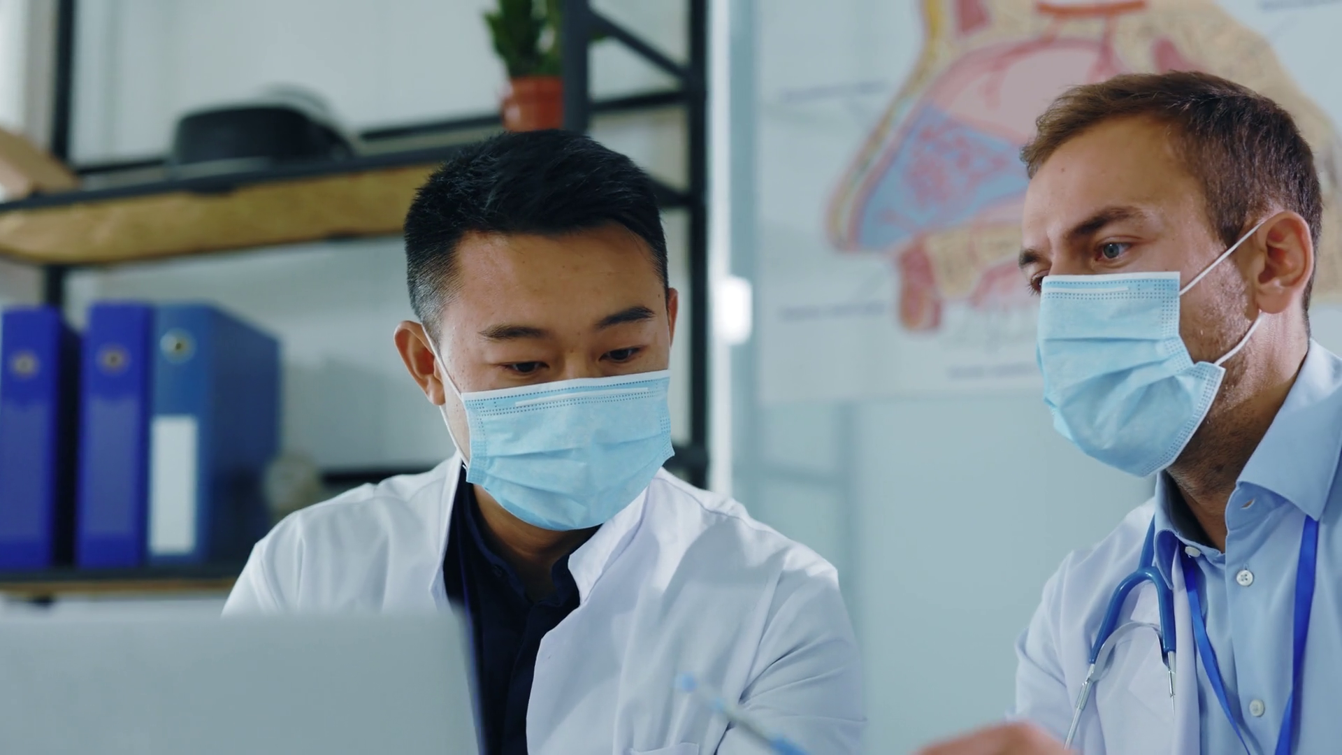 Multi-race Caucasian Asian Medical Expert Stock Footage SBV-352161985 ...