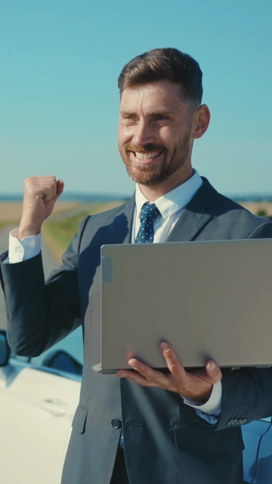 A Business Professional Is Working Outdoors Stock Footage SBV-353110858 ...