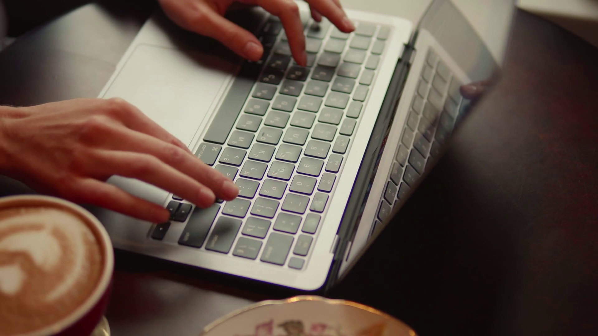 Woman writing a book on a laptop in a cafe Stock Video Footage 00:31 ...