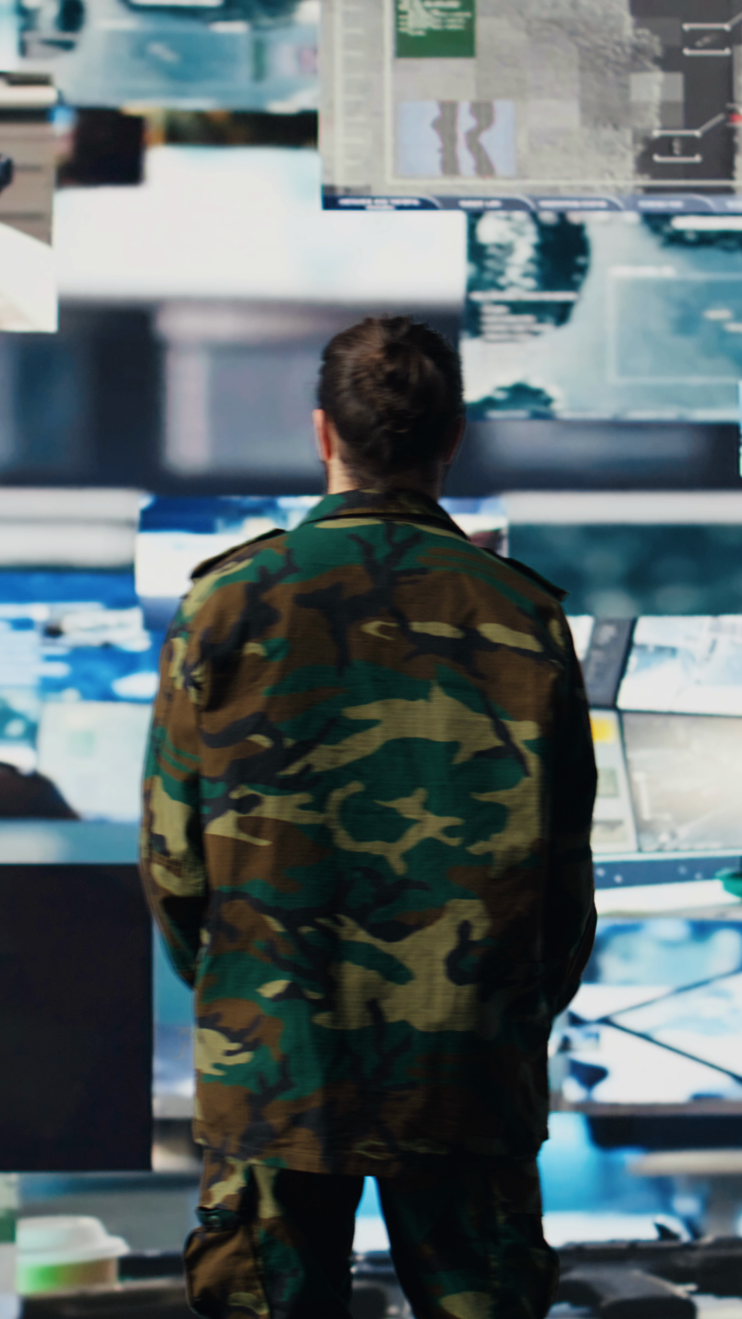 Vertical Video Male Soldier Showing Respect Stock Footage SBV-353184678 ...