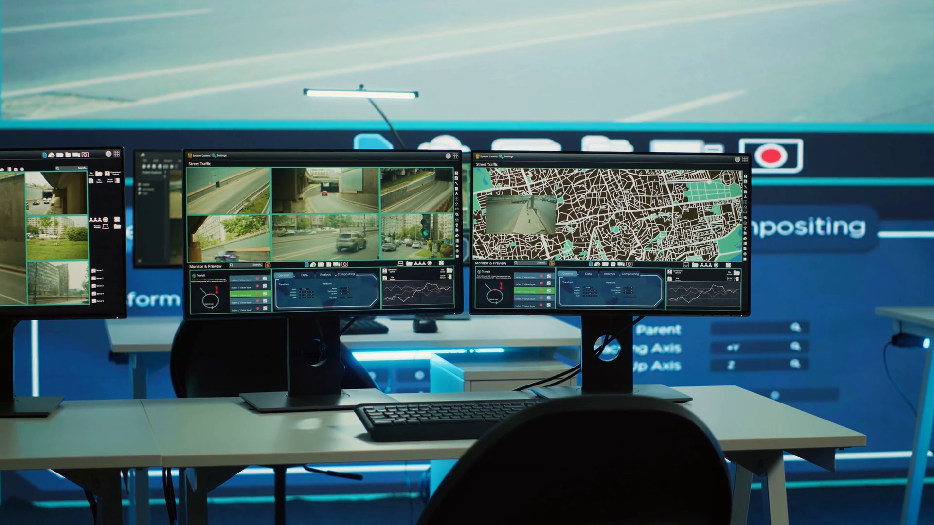 Empty Observation Room Full Of Offices Used Stock Footage SBV-349009067 ...