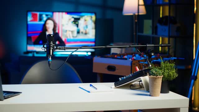 News Studio Desk Stock Footage: Royalty-Free Video Clips - Storyblocks