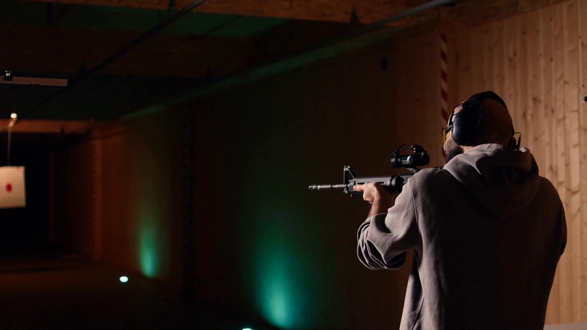 Shooting Range Customer Shooting Targets Stock Footage SBV-351779271 ...