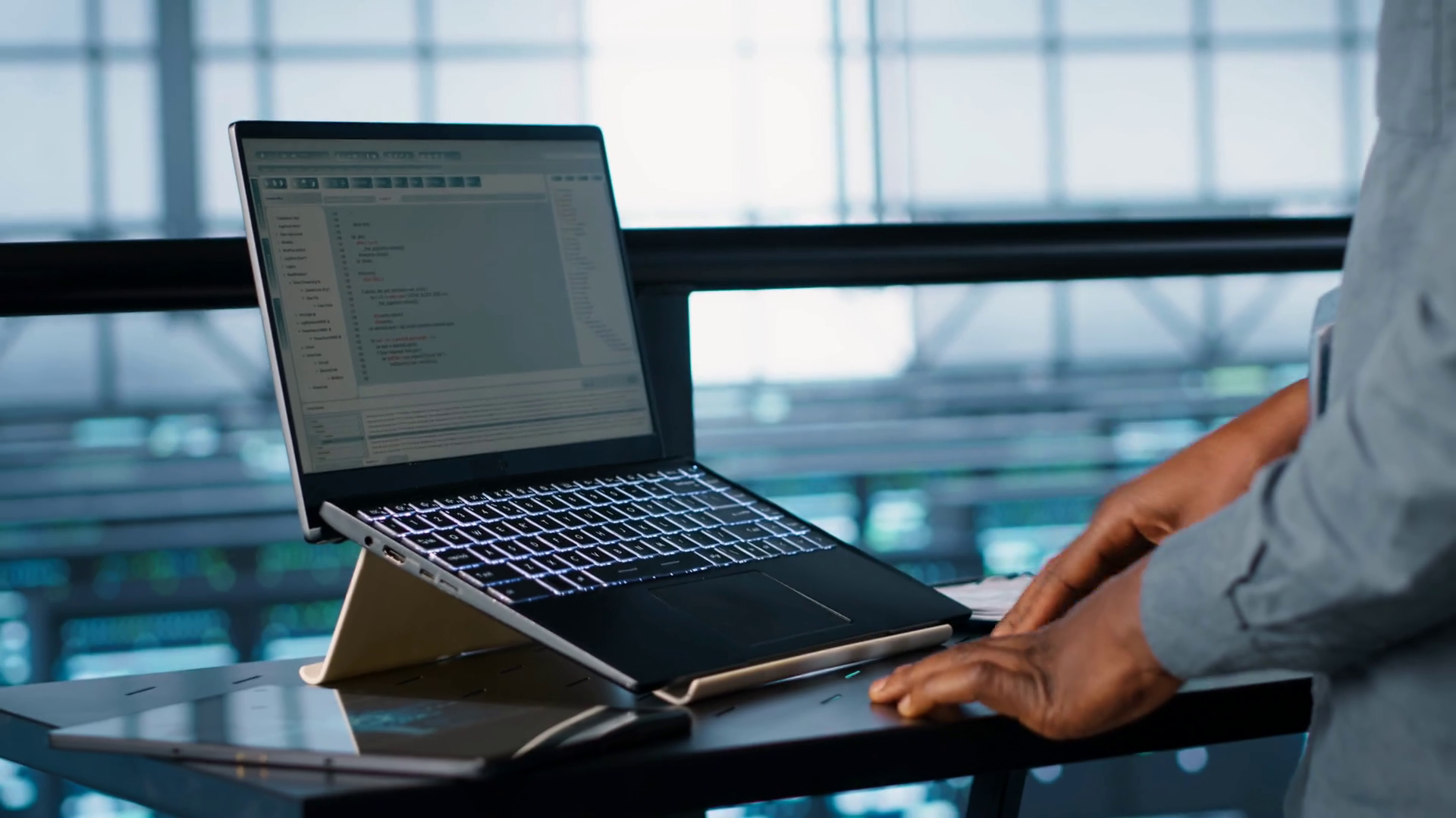 Engineer In Data Center With Laptop Stock Footage SBV-351795814 - Storyblocks