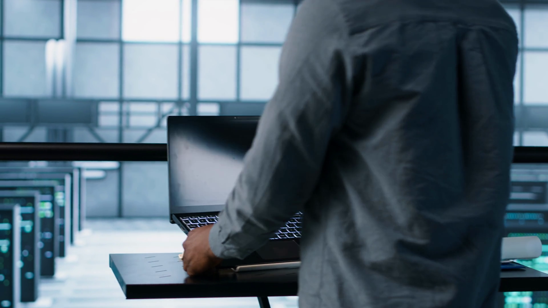 Engineer In Data Center Coding On Laptop Stock Footage SBV-351795746 - Storyblocks