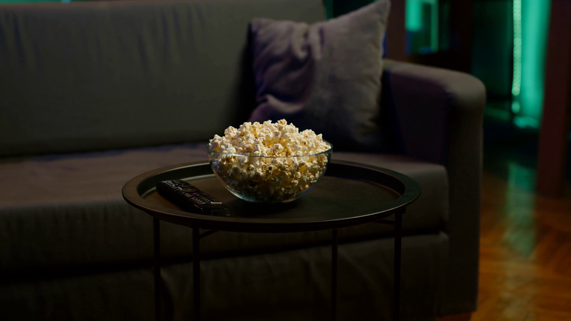 Apartment Room With Dimmed Lighting Popcorn Stock Footage SBV-351893443 ...