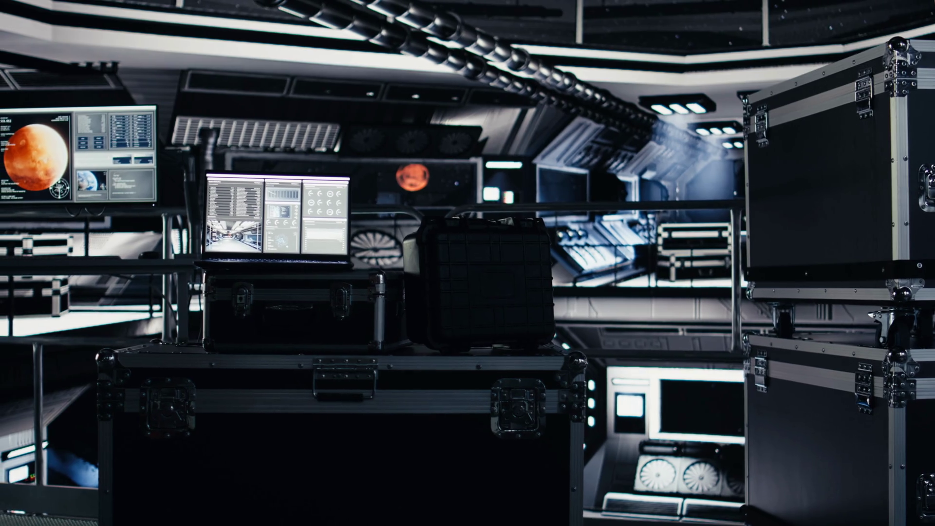 Laptop Inside High Tech Displaying Mars Stock Footage SBV-352328689 ...