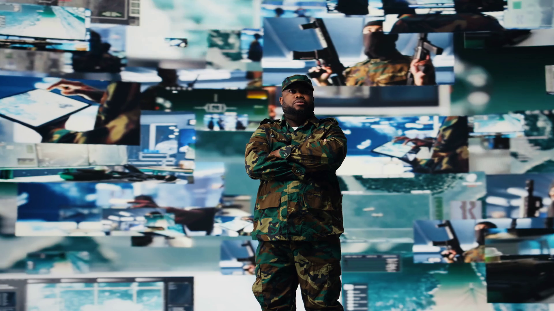 Black Soldier Operating In Virtual War Zone Stock Footage SBV-352383260 ...