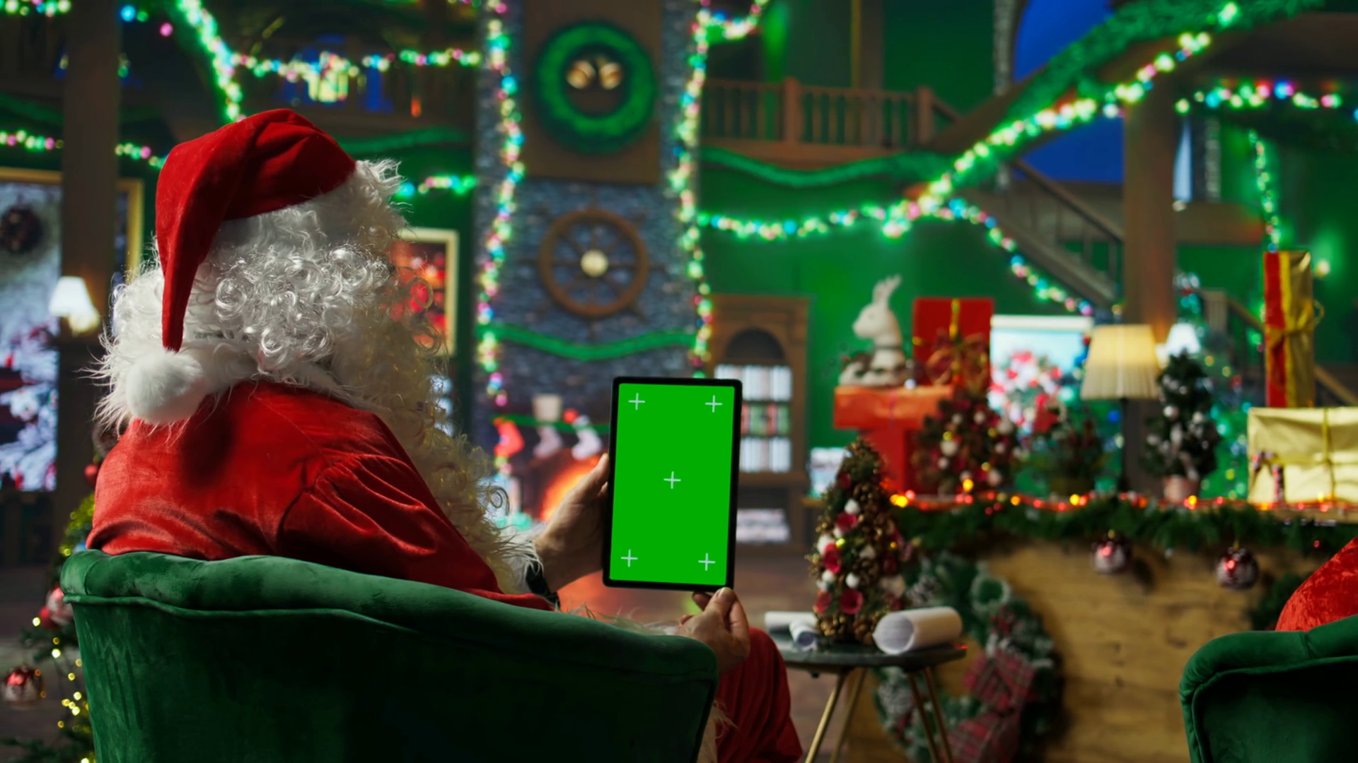 Santa Claus Responding To Kids Requesting Stock Footage SBV-352807746 ...