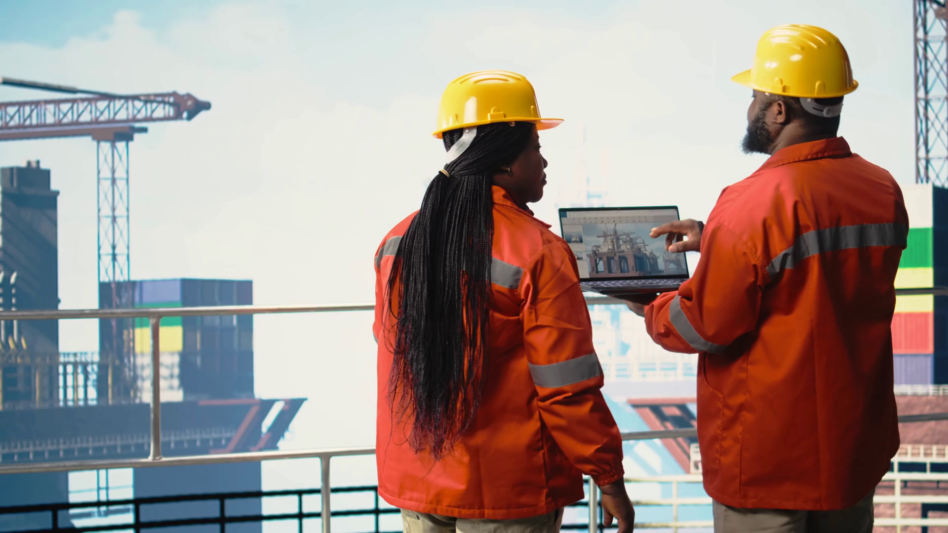 Offshore Platform Employees Use Performance Stock Footage SBV-353043327 ...