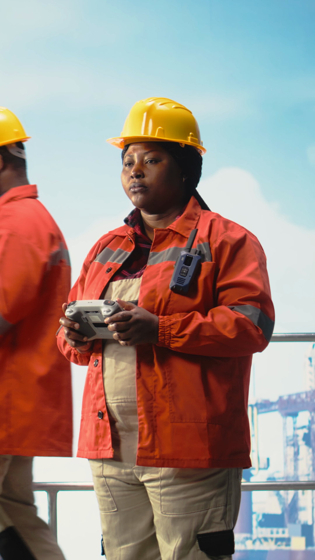 Vertical Video Drilling Rig Crew Engineers Stock Footage SBV-353089155 ...