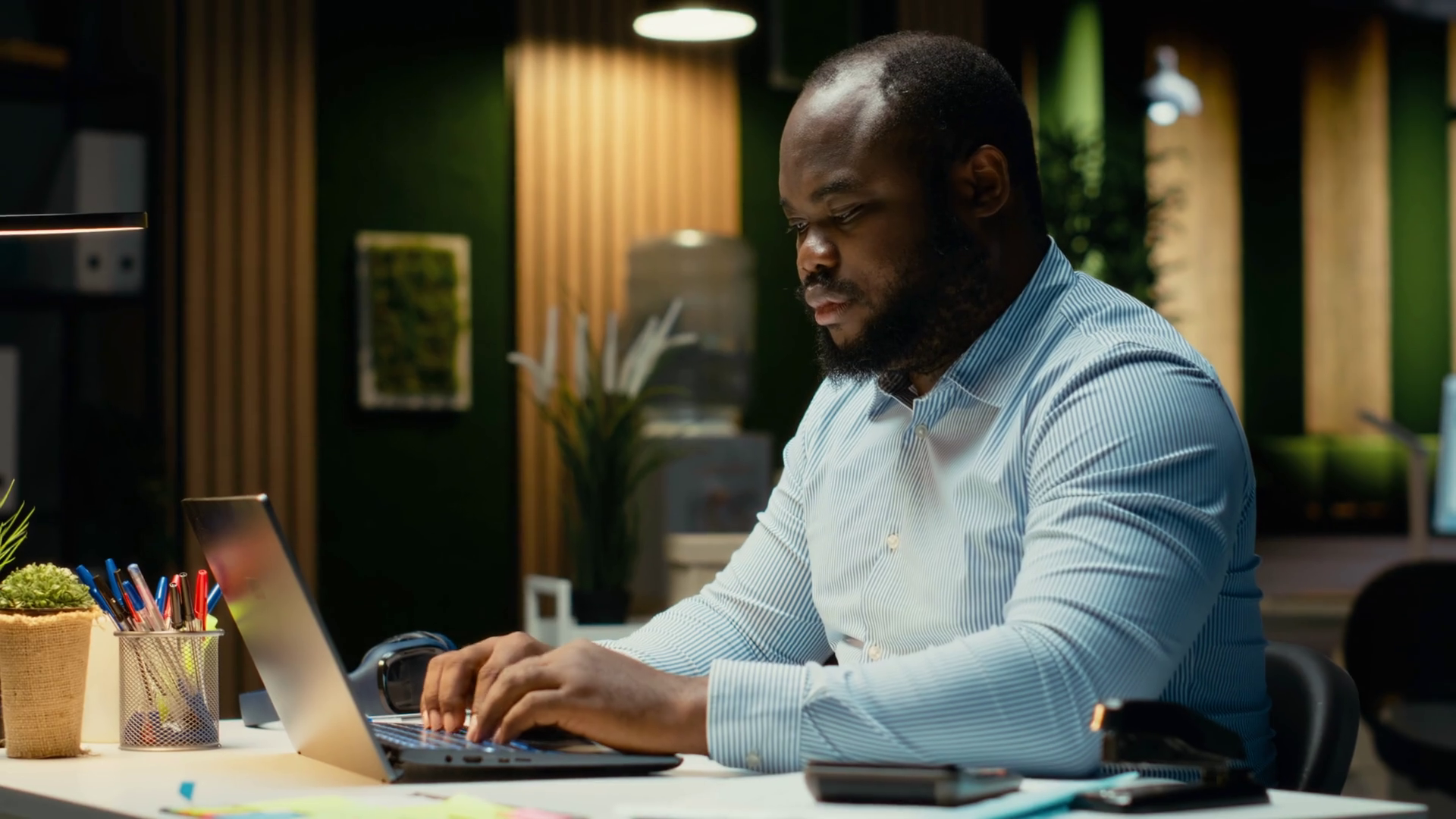 Genius Black Male Worker Making Breakthrough Stock Footage SBV ...