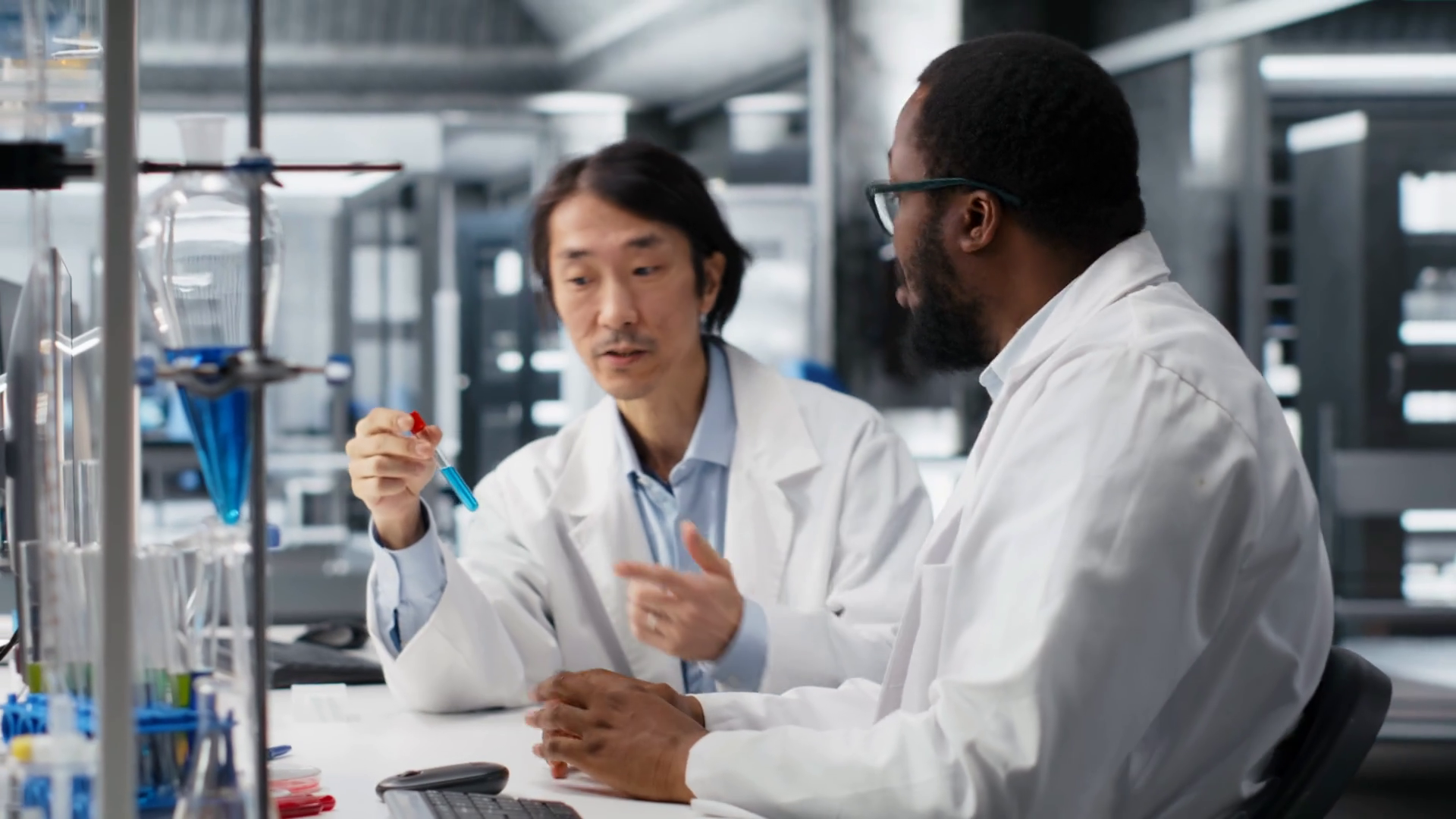 Chemists Using Scientific Gear In Research Stock Footage SBV-353097211 ...