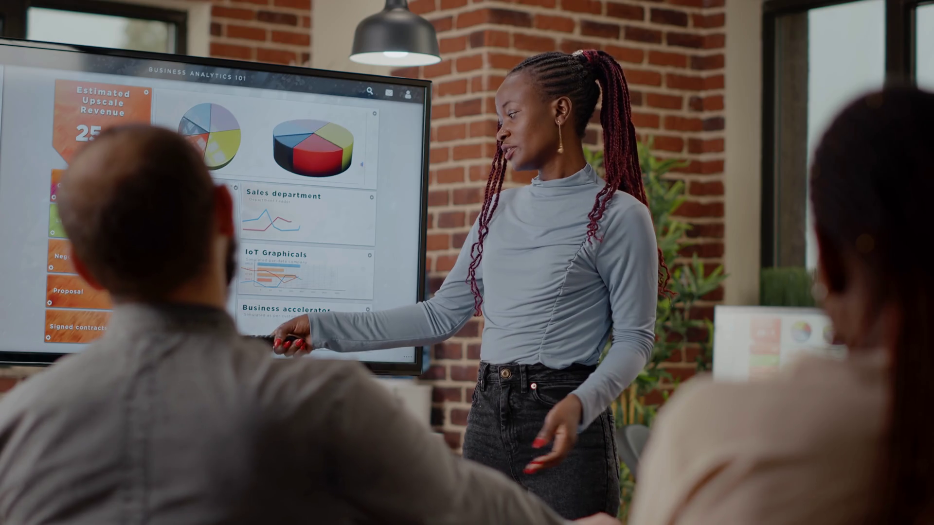 Close Up Of Employee Presenting Data Stock Footage SBV-346735090 ...