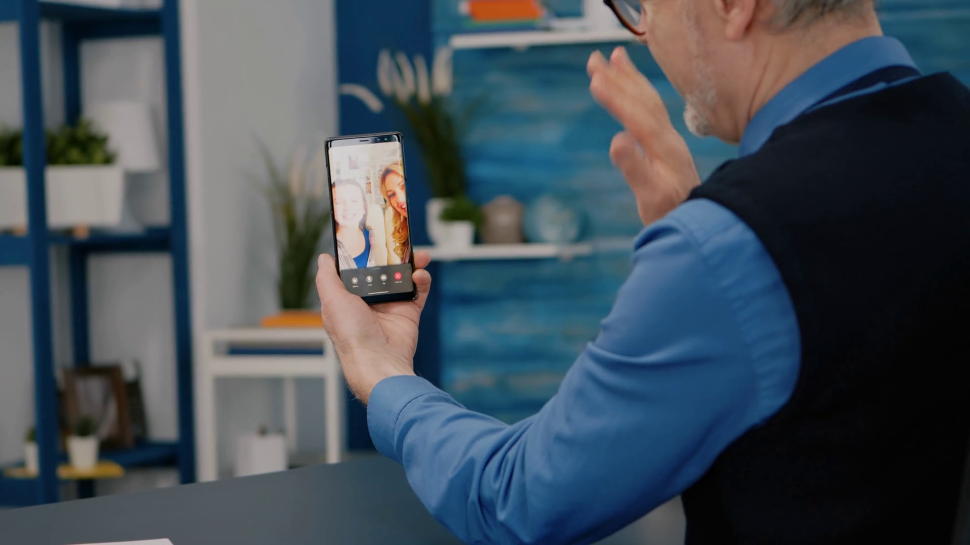 Senior Man Having Video Call Online Talk Stock Footage SBV-346759570 ...