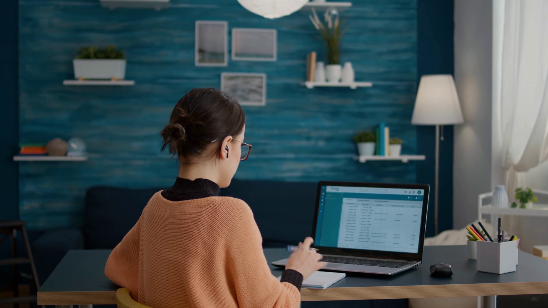 Student Working Form Home On Laptop To Do Stock Footage SBV-346837277 ...