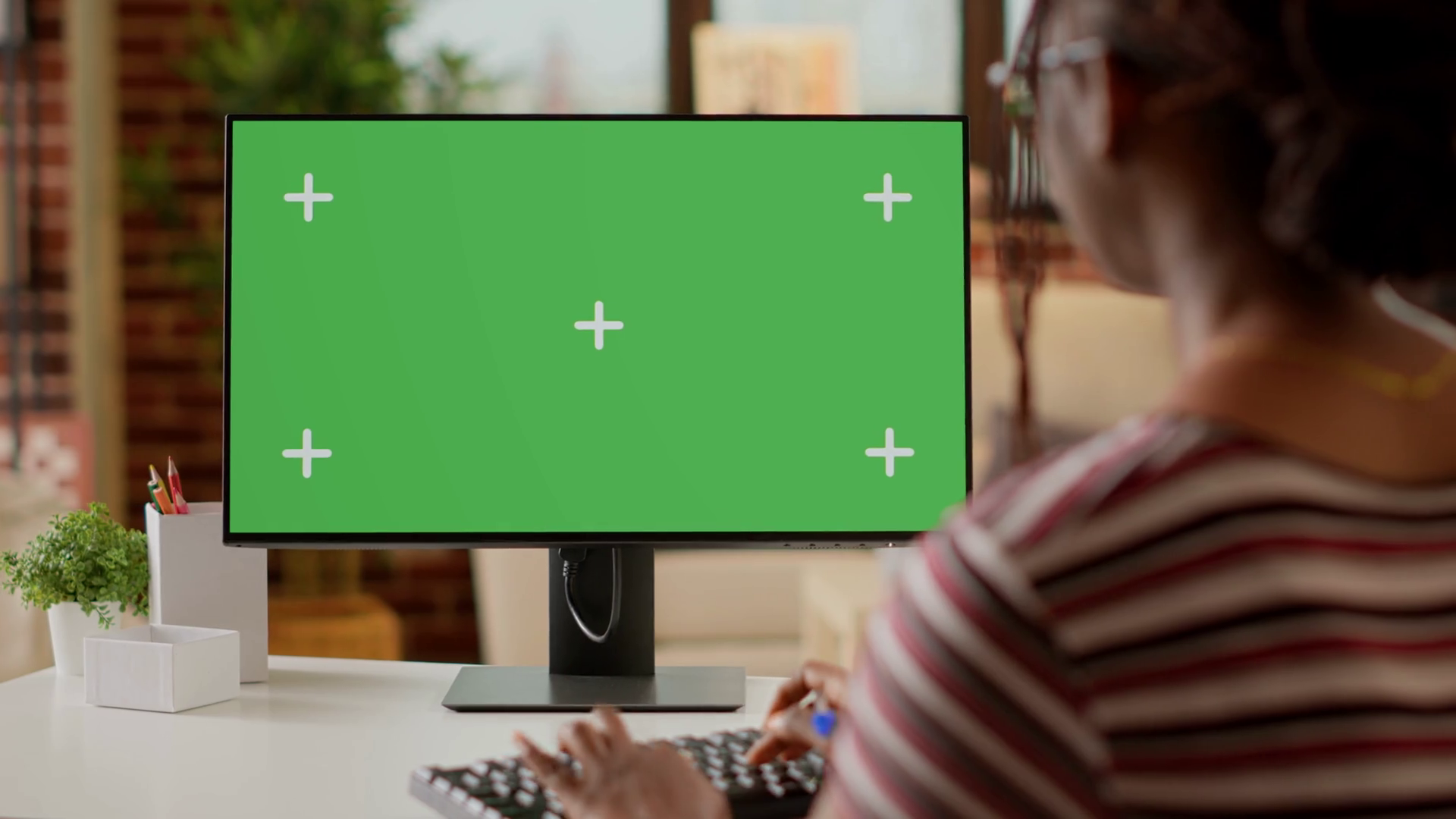 Freelancer Woman Working Remotely With Stock Footage SBV-347156241 ...