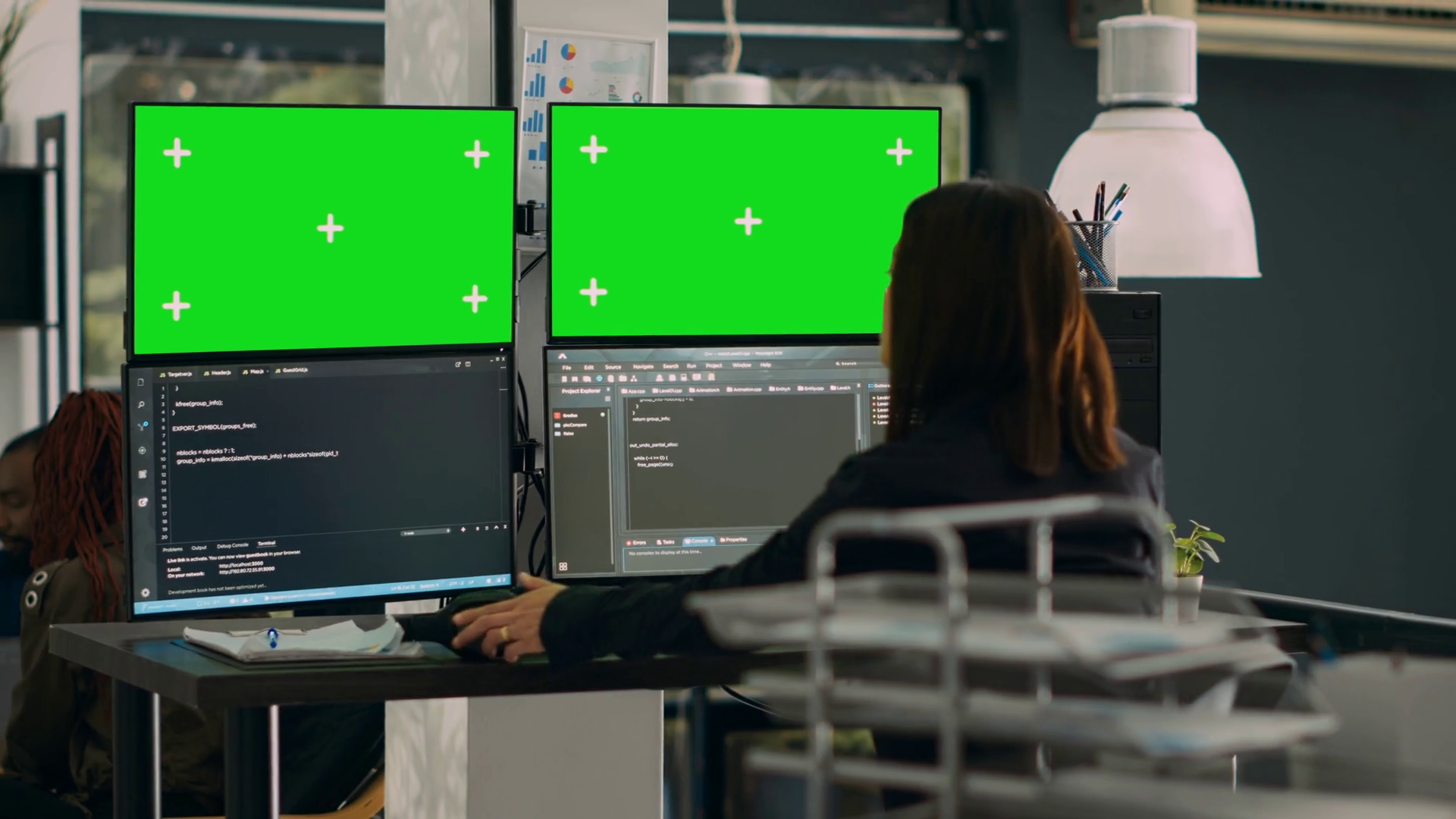 Database Developer Analyzing Greenscreen Stock Footage Sbv 347347377 Storyblocks