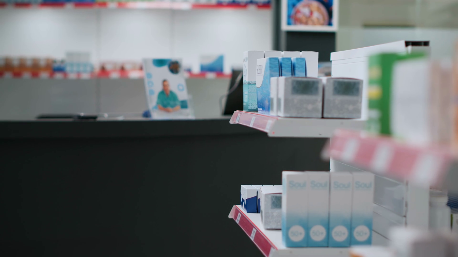 Empty Pharmacy Store With Containers Stock Footage SBV-347213893 ...