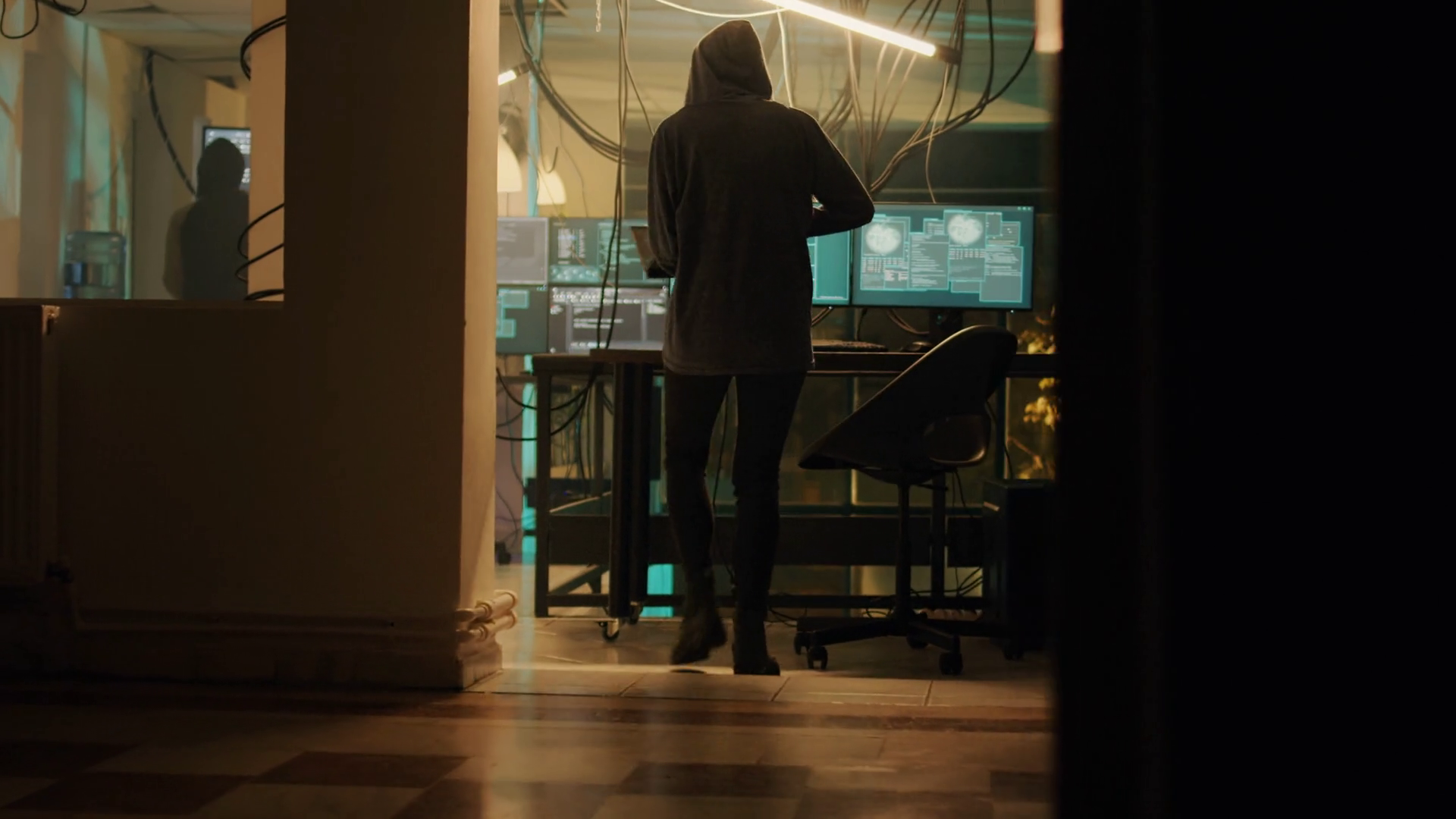 Male Spy Creating Breach Of Security Gaining Stock Footage SBV ...