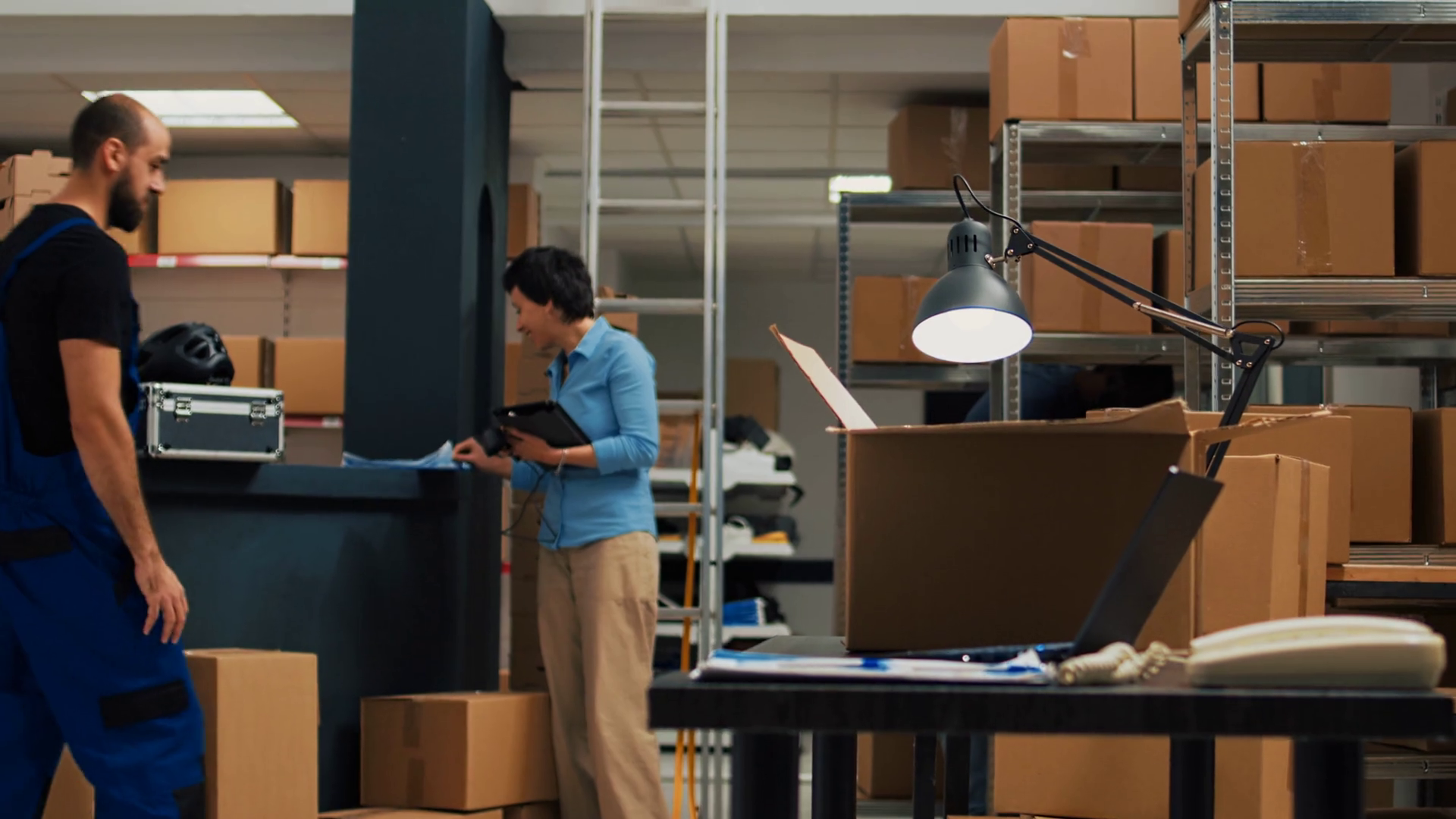 Young Office Employee Arranging Goods In Stock Footage SBV-347437386 ...
