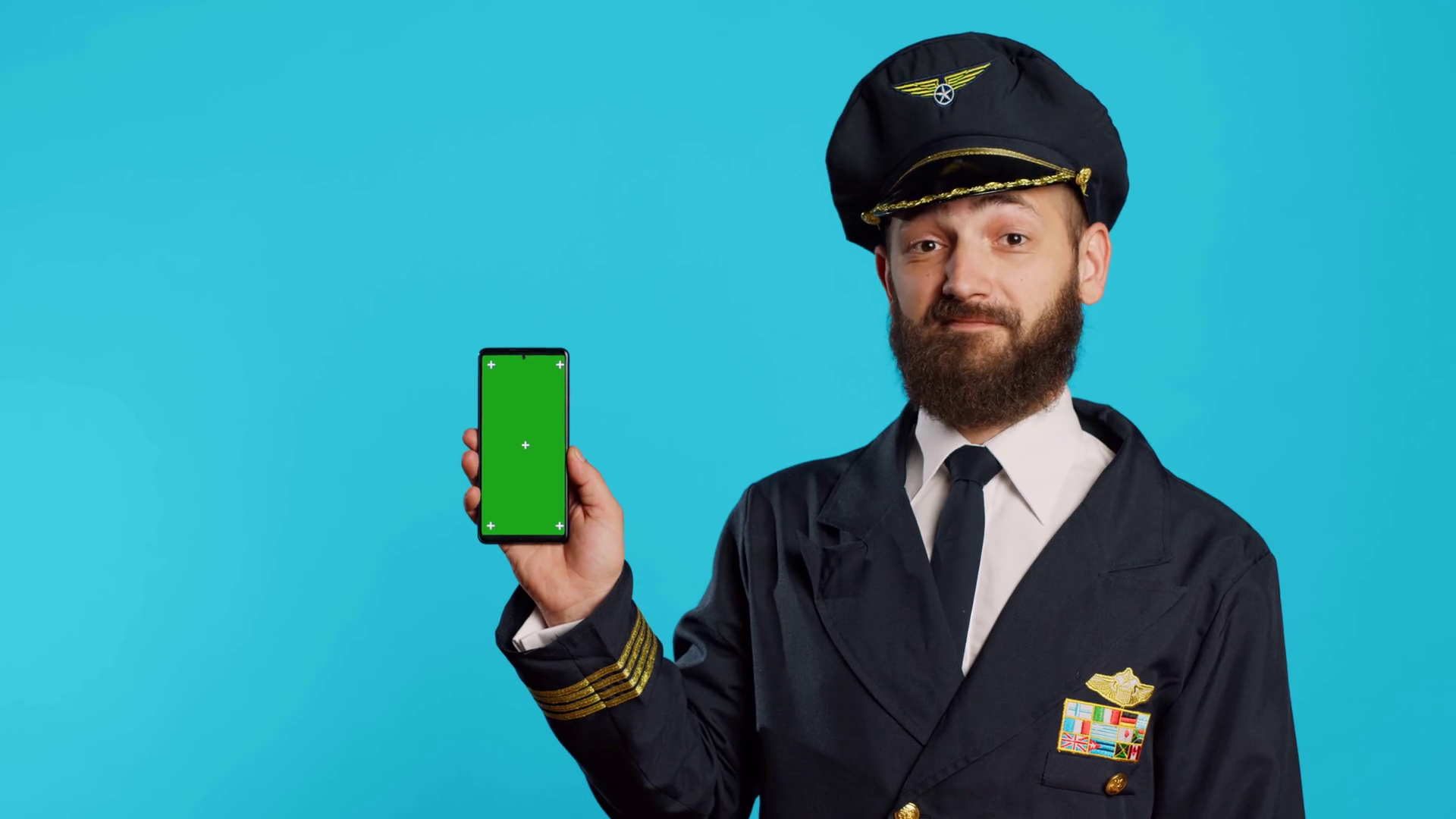 Smiling Male Aviator Using Telephone With Stock Footage SBV-347459781 ...