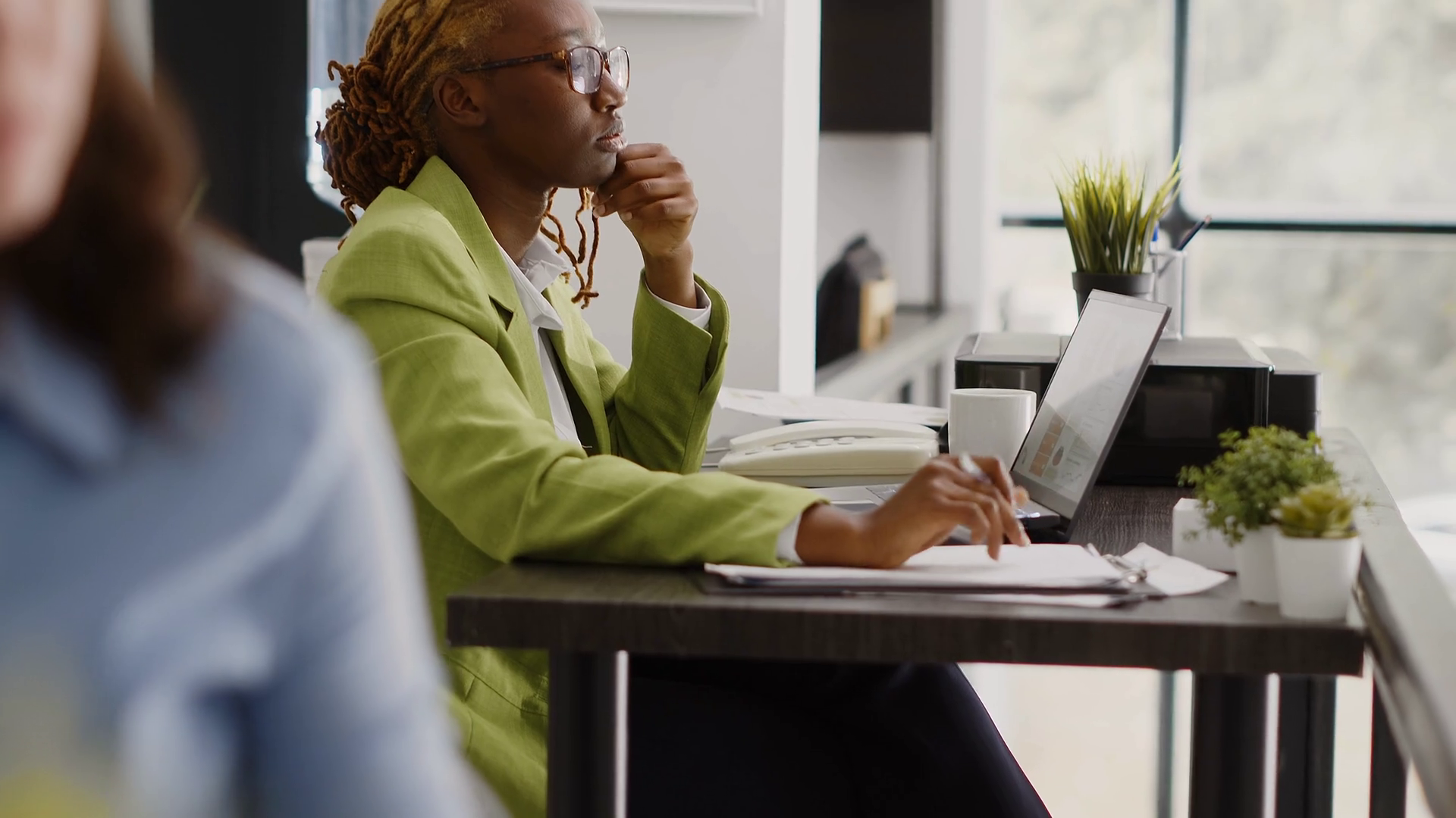 African American Person Thinking About Stock Footage SBV-347463936 ...