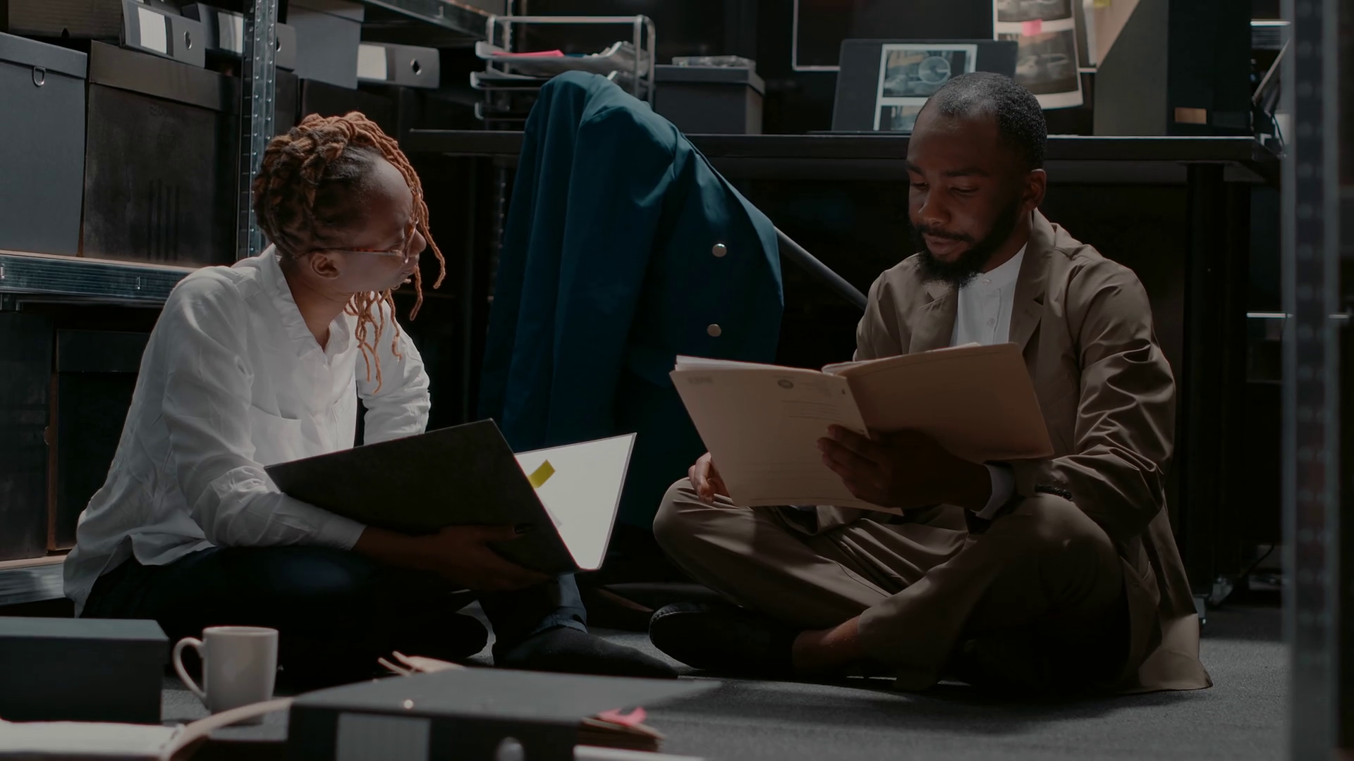 African American Detectives Team Working In Stock Footage SBV-347549184 ...