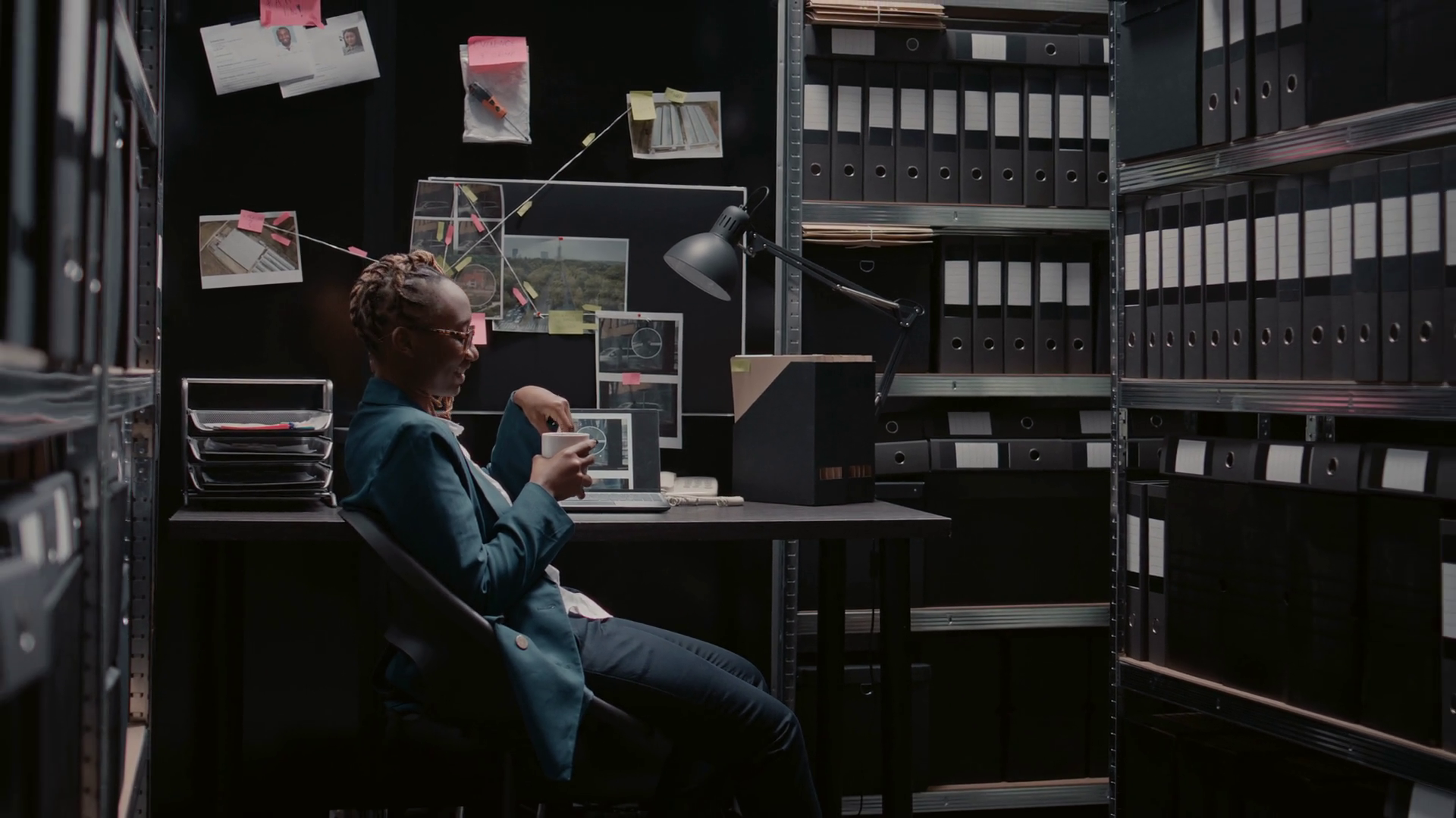 Law Enforcement Agent Having Coffee Break Stock Footage SBV-347474916 ...