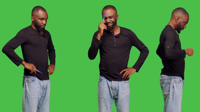 Male Model Green Screen Stock Footage: Royalty-Free Video Clips ...