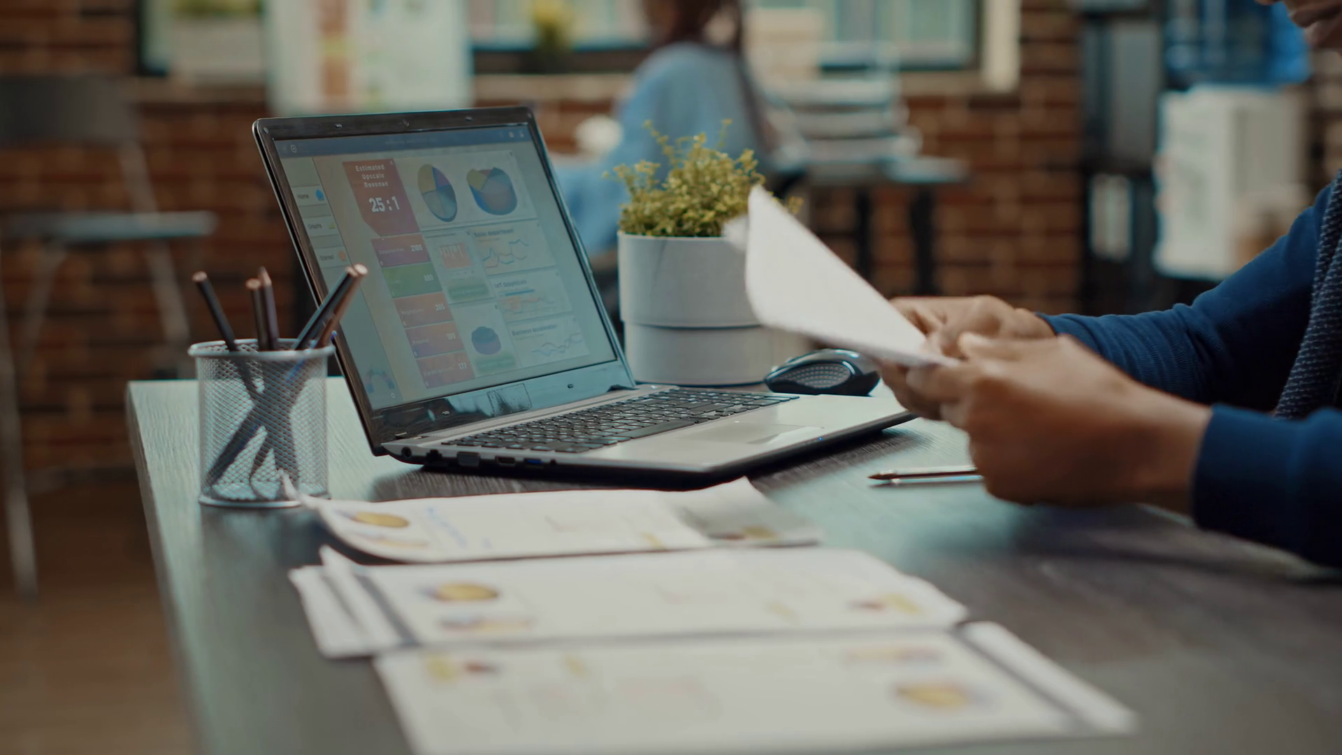 Professional Reviewing Business Documents Stock Footage SBV-347614638 ...