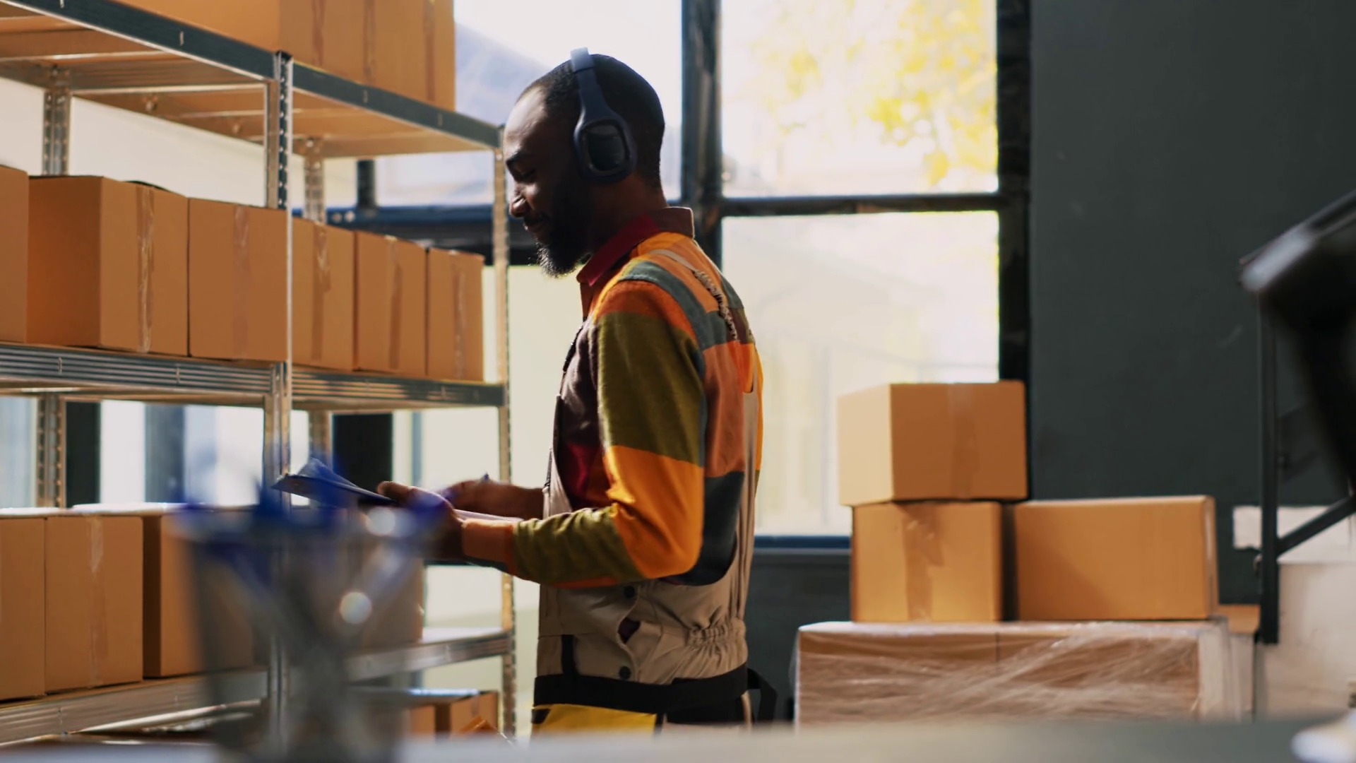 Supervisor Inspecting Stock Logistics With Stock Footage SBV-347620467 ...