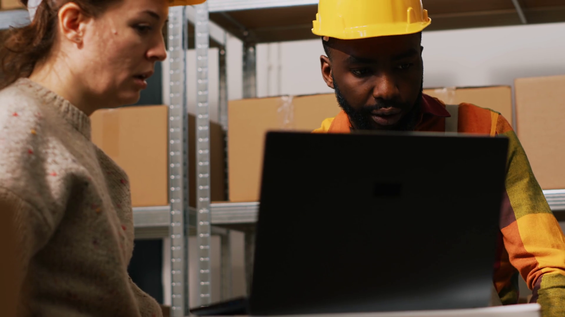 Employees Checking Inventory List On Pc Stock Footage SBV-347574901 ...