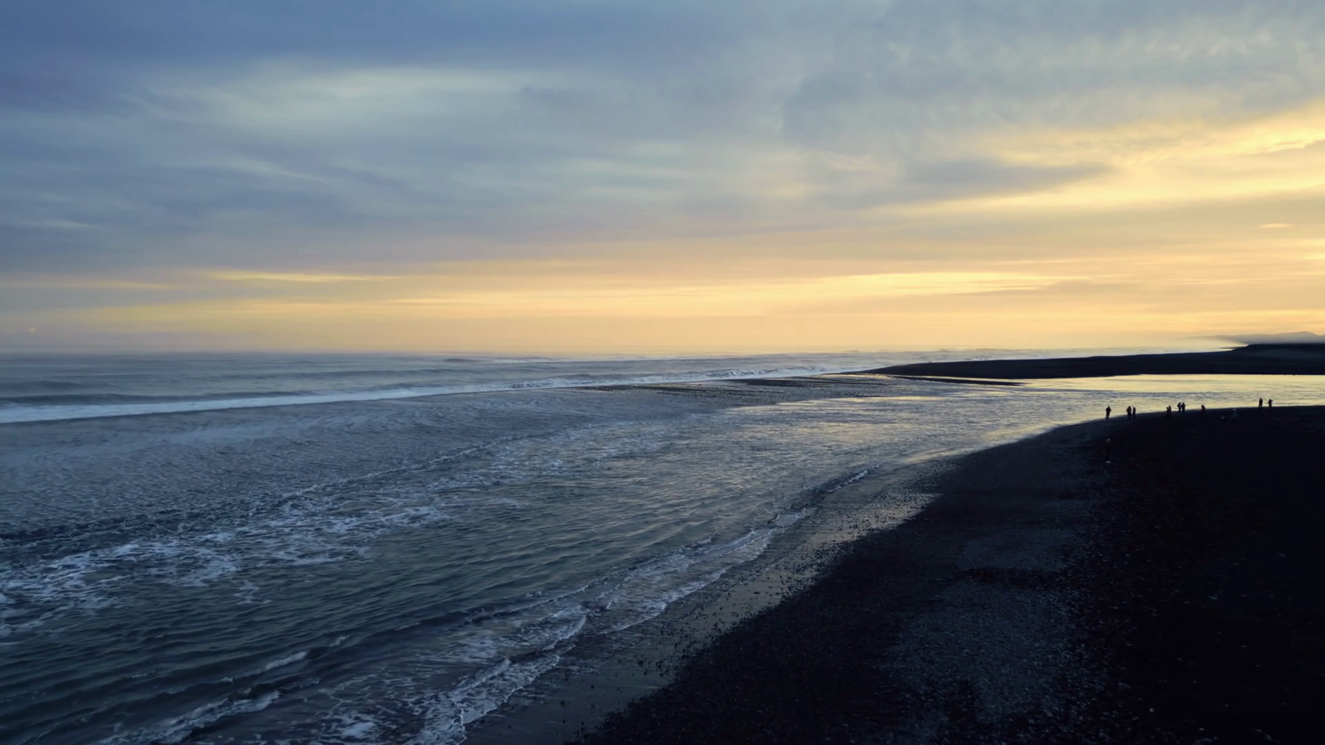 Aerial View Of Icelandic Ocean Stock Footage SBV-347693385 - Storyblocks