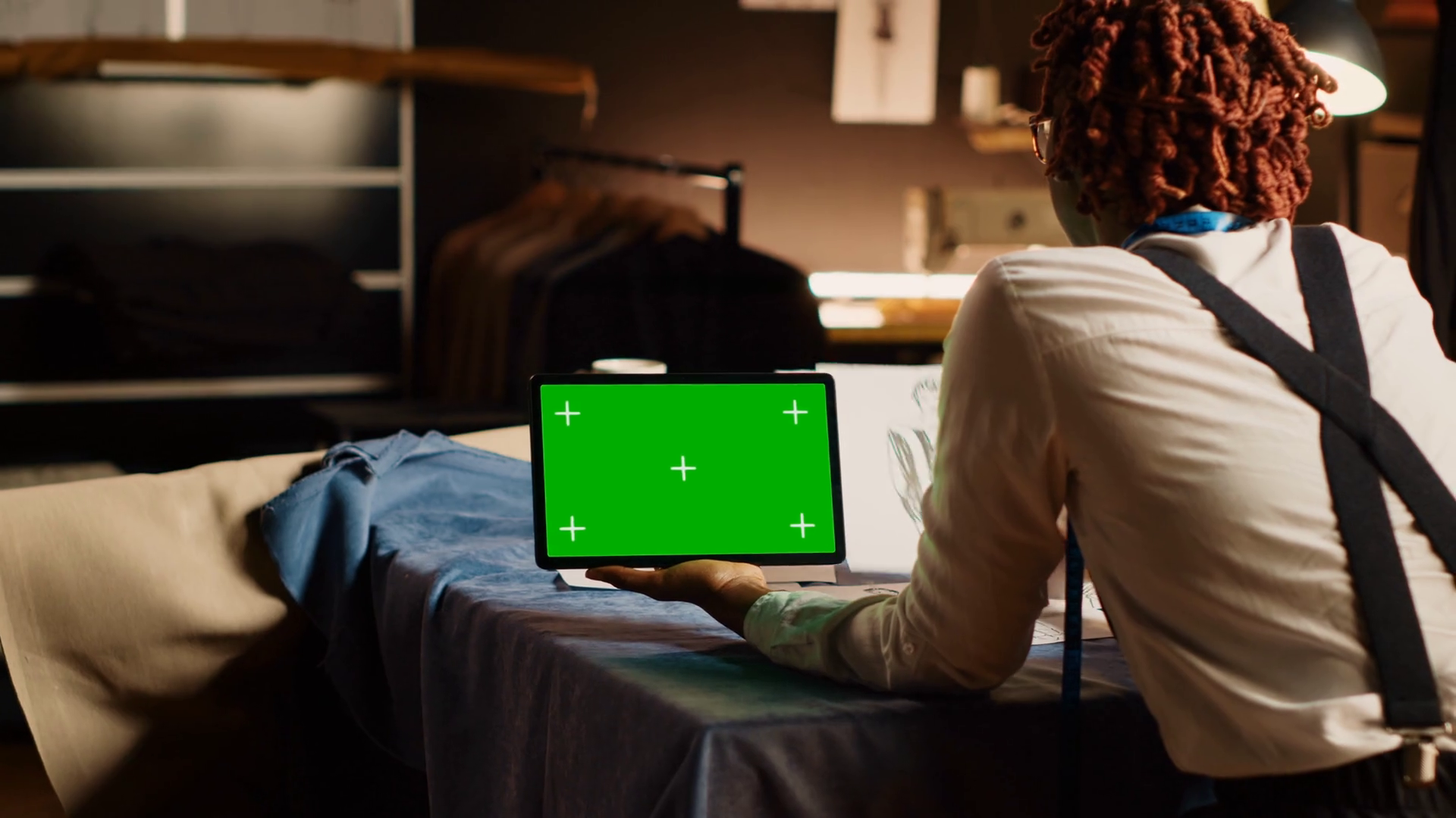 Young Tailor Checking Greenscreen In Atelier Stock Footage SBV ...