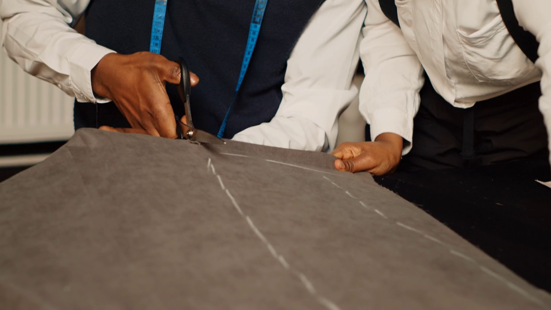 Team Of Tailors Cutting Material Stock Footage SBV-347636305 - Storyblocks