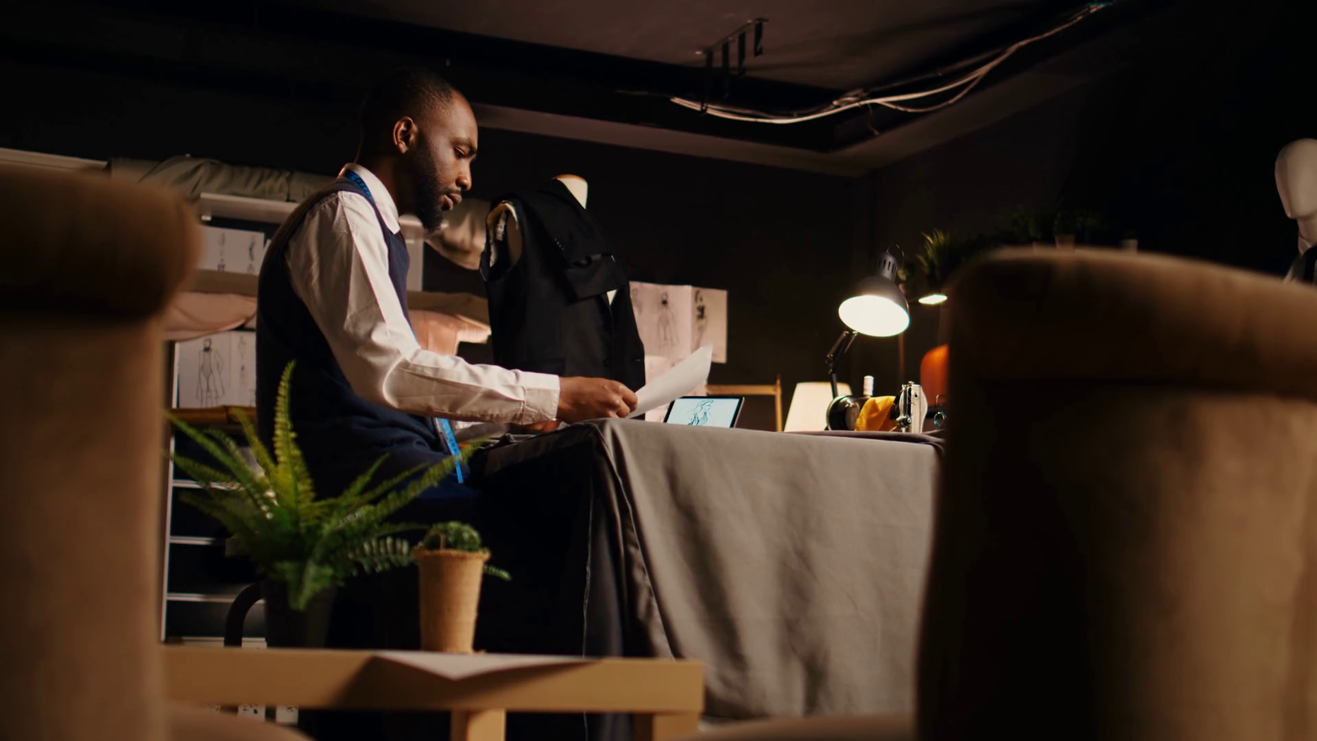 African American Tailors Preparing Fabric Stock Footage SBV-347636469 ...