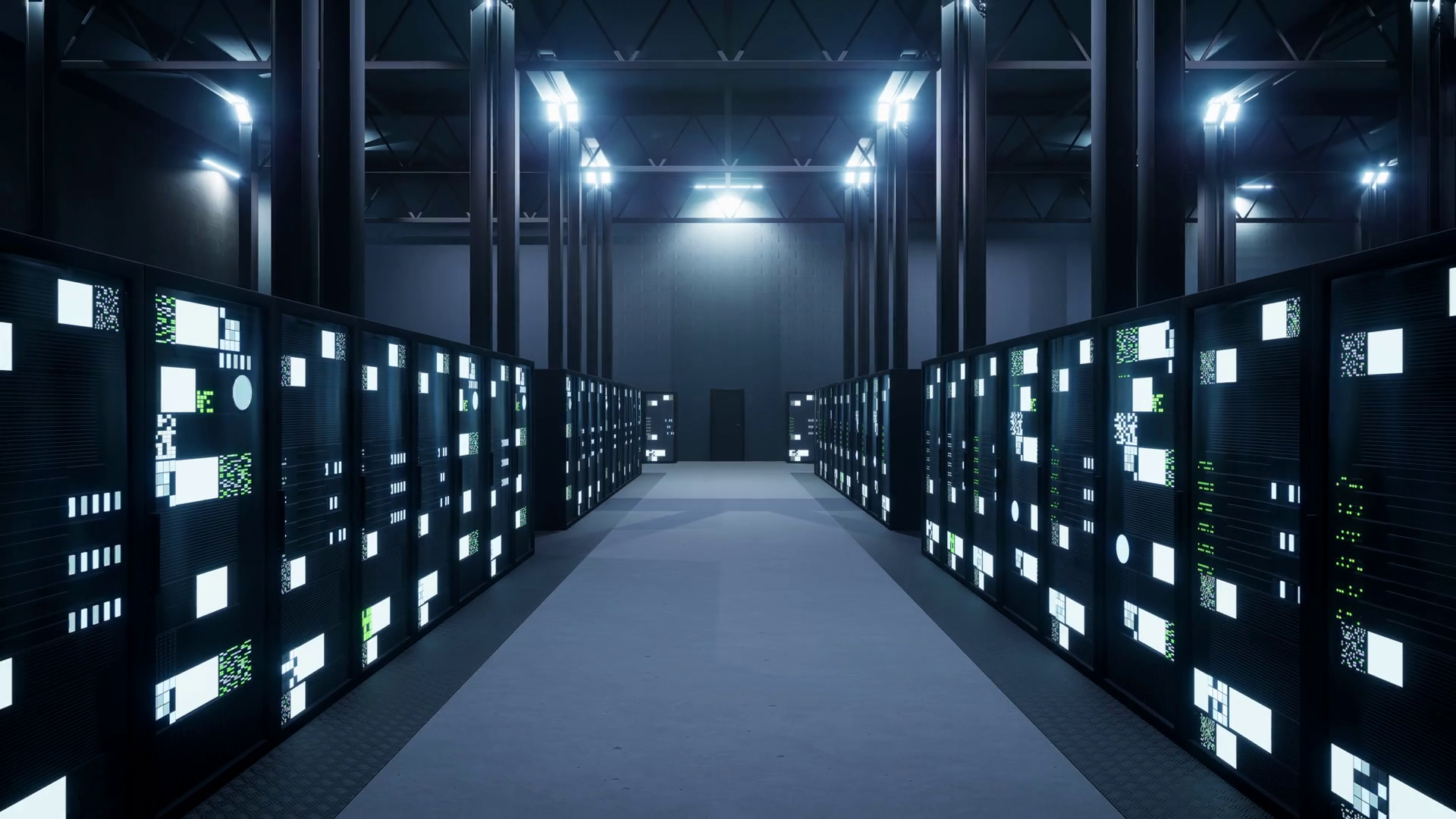 Server Room With Large Racks Stock Motion Graphics SBV-347638435 ...