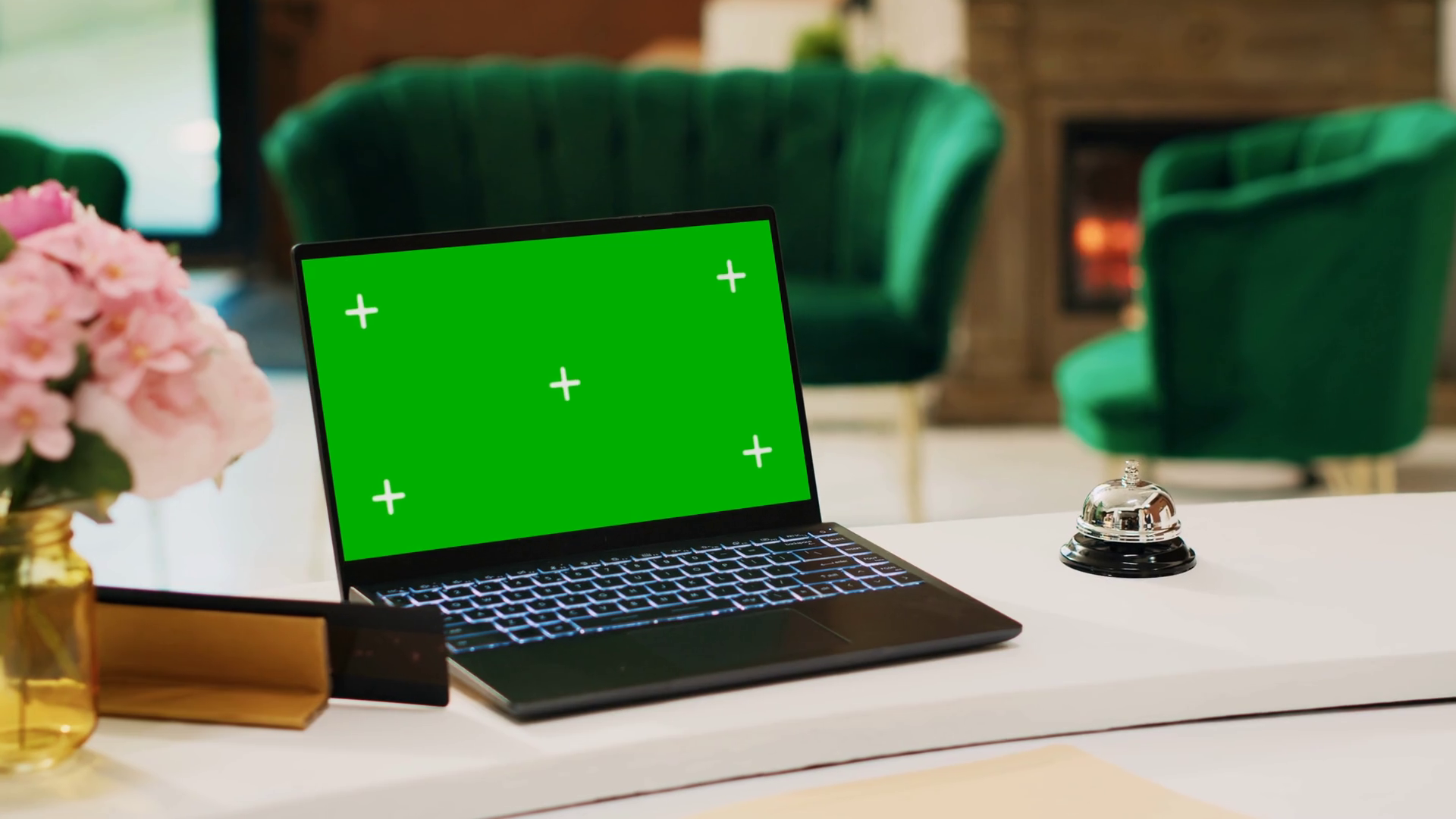 Laptop With Greenscreen Display Stock Footage SBV-347663133 - Storyblocks