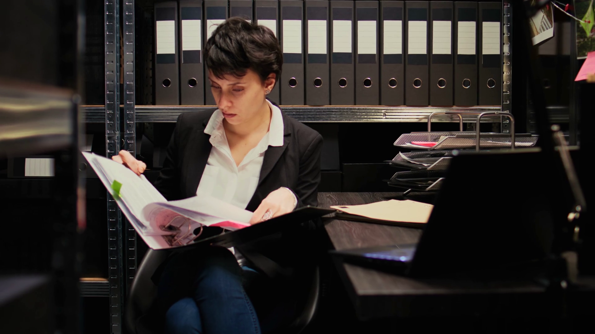 Law Agent Reviews Classified Records Stock Footage SBV-347715139 ...