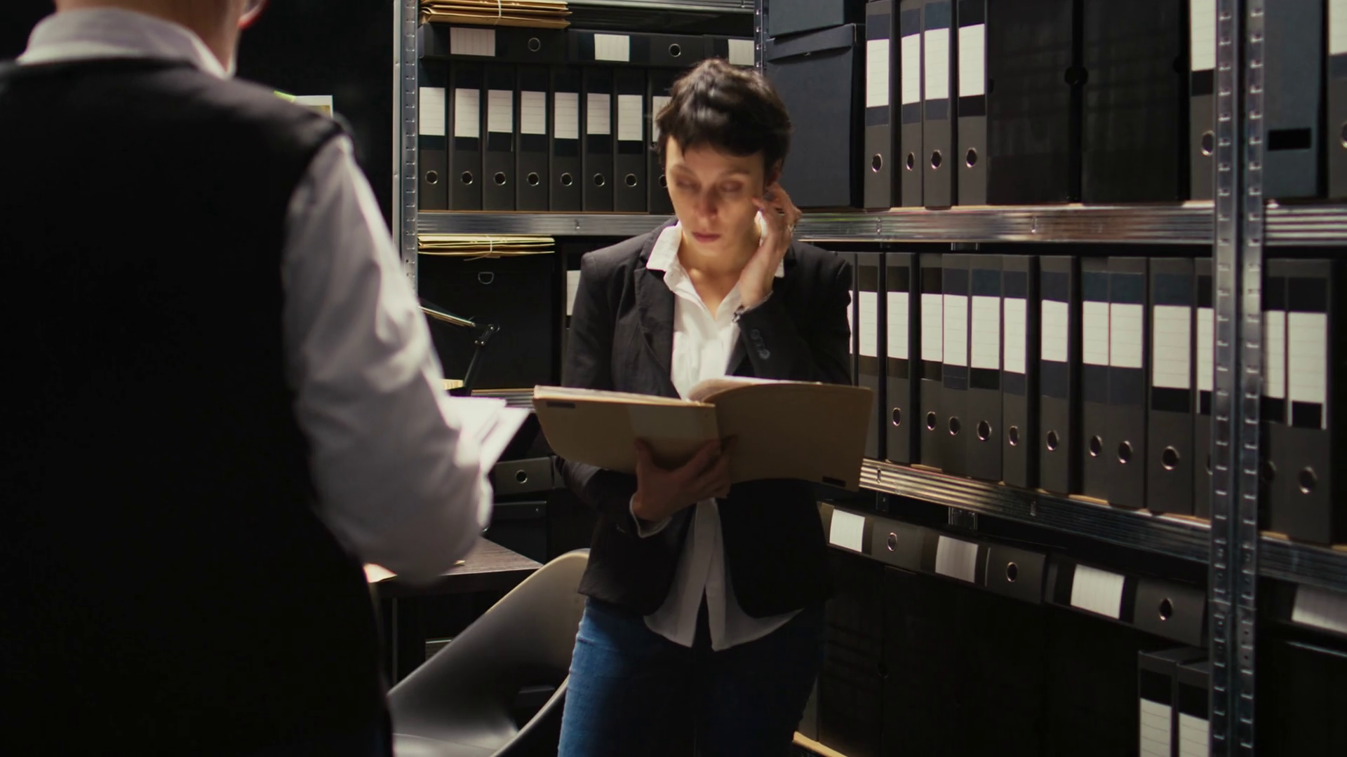 Detectives Discussing About Crime Case In Stock Footage SBV-347715198 ...