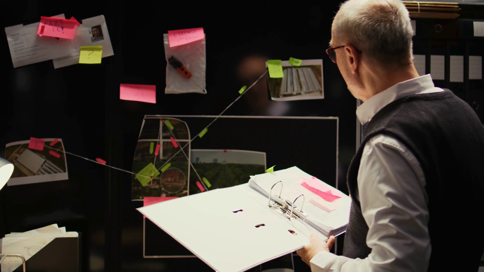 Private Detective Reading Files Checking Stock Footage SBV-347741497 - Storyblocks