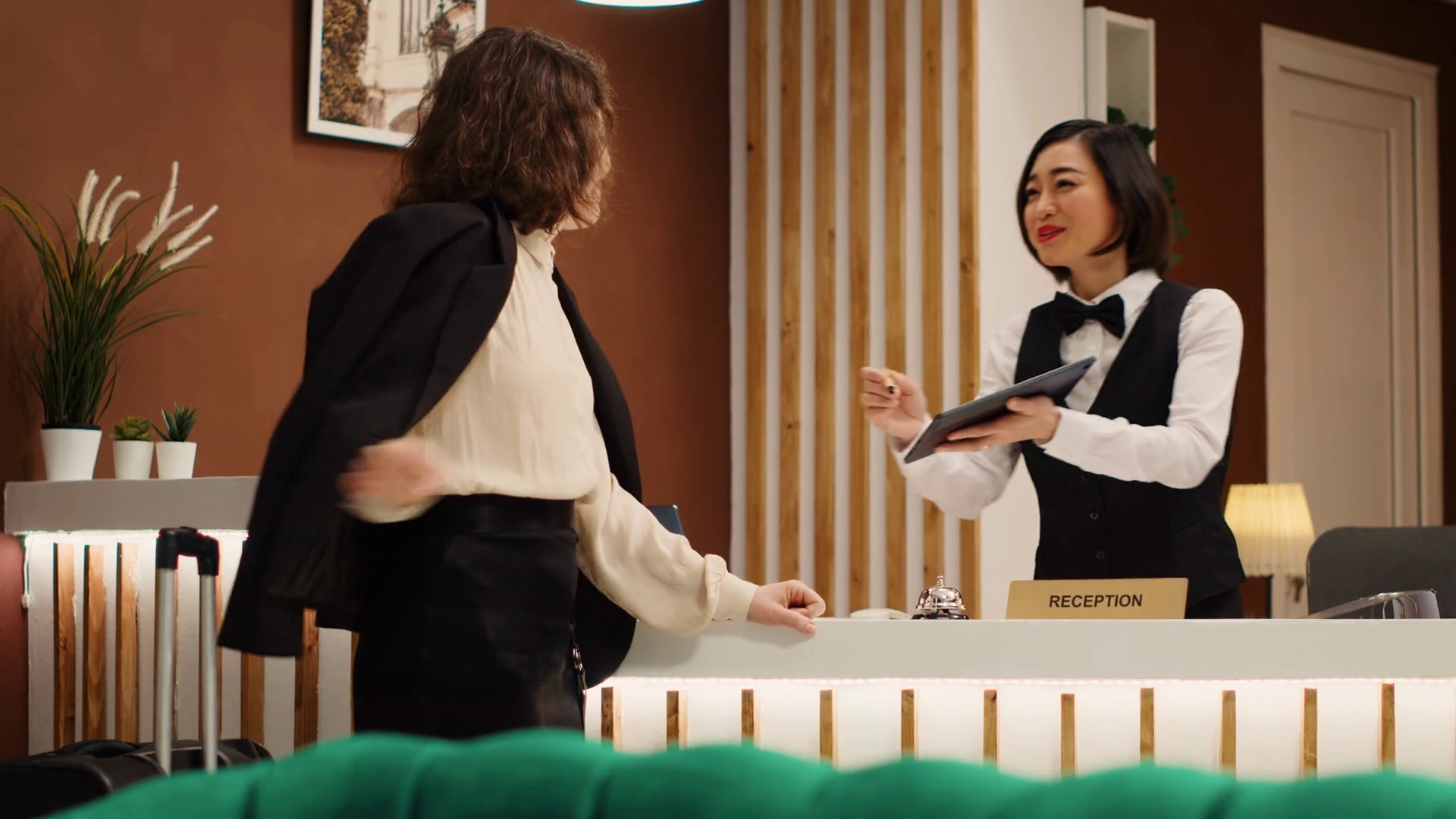 Business Travelling Guest Checking In Posh Stock Footage SBV-347779438 ...