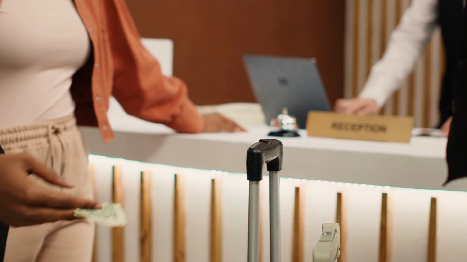 Close Up Of Thankful Hotel Guest Tipping Stock Footage SBV-347728241 ...