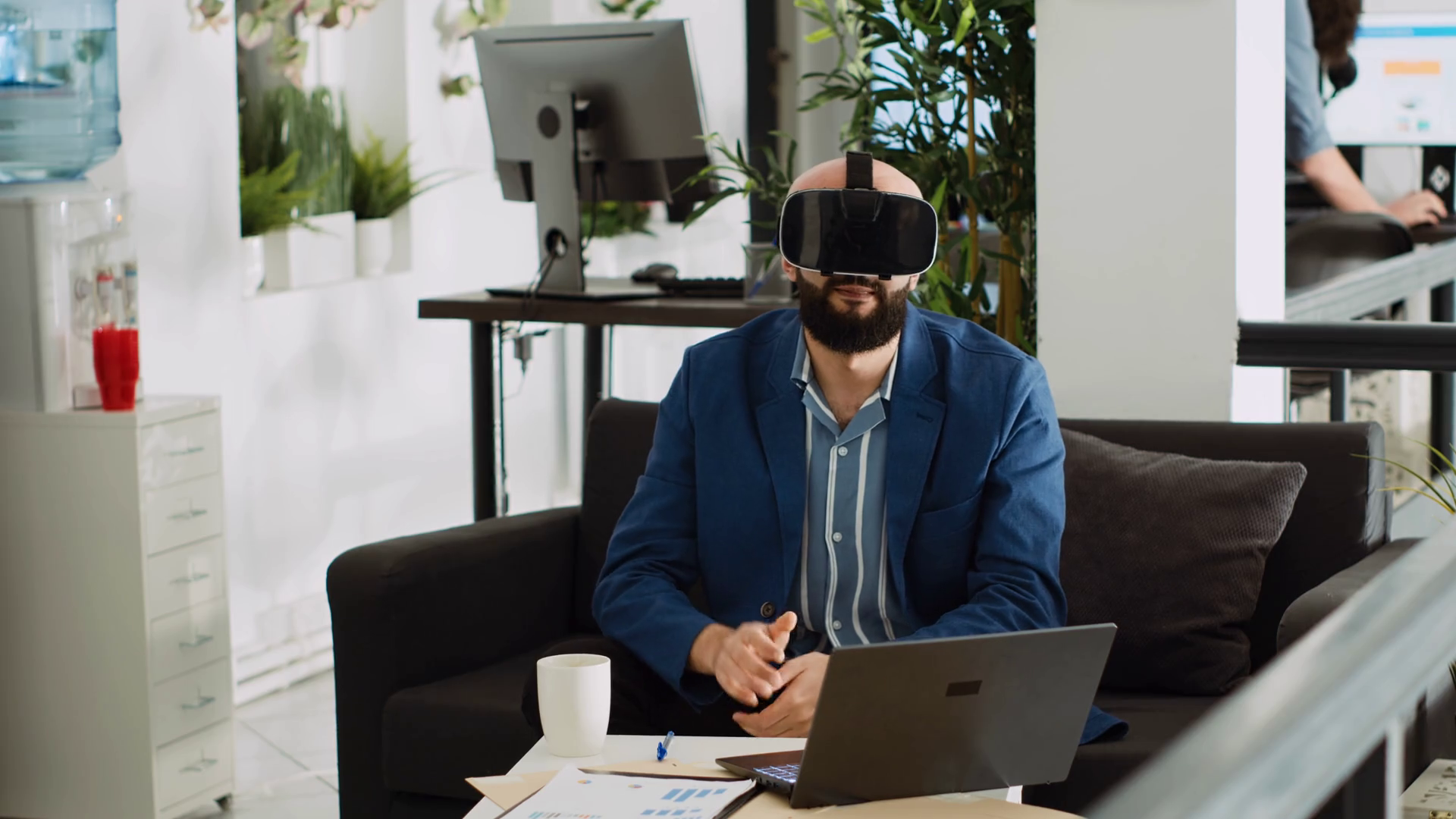 Ai Developer Working With Vr Glasses To Stock Footage SBV-347744700 ...