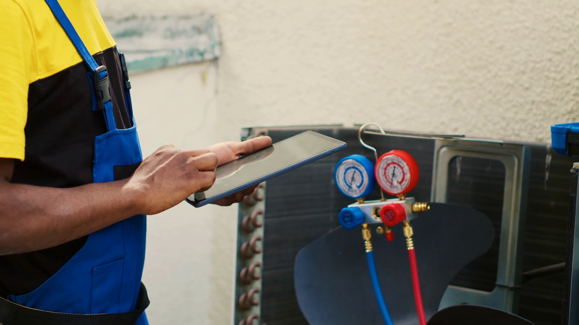 Certified Technician Doing Hvac System Stock Footage SBV-347801373 ...