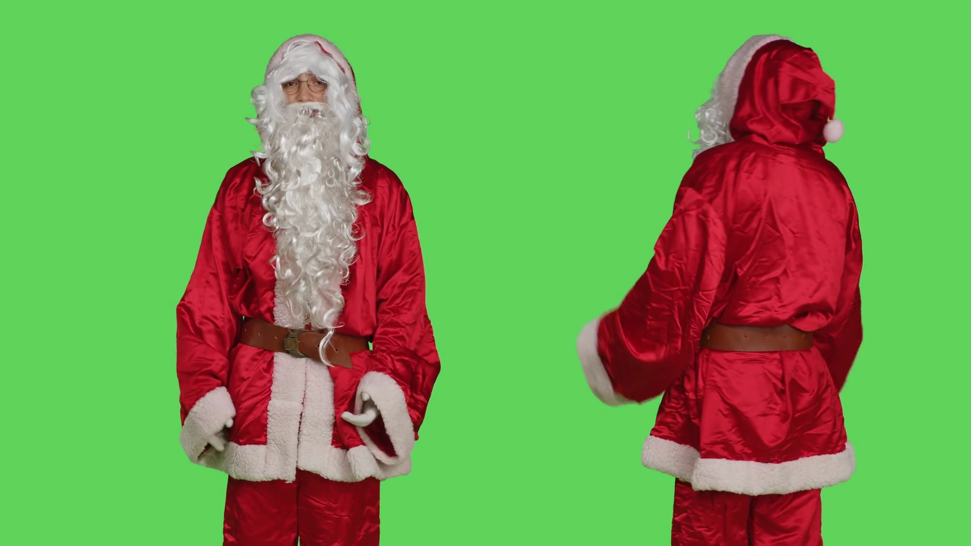 Man Dressed Like Santa Claus Does Ad In Stock Footage SBV-347789720 ...