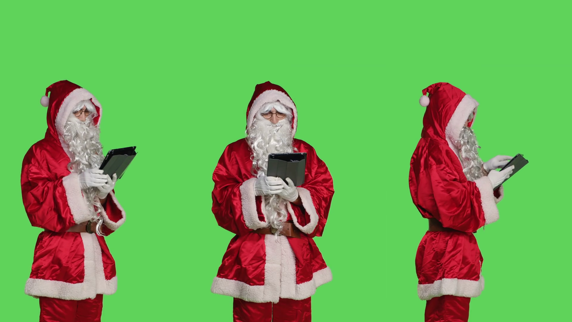Modern Santa Claus Using Tablet To Check Stock Footage SBV-348392322 ...