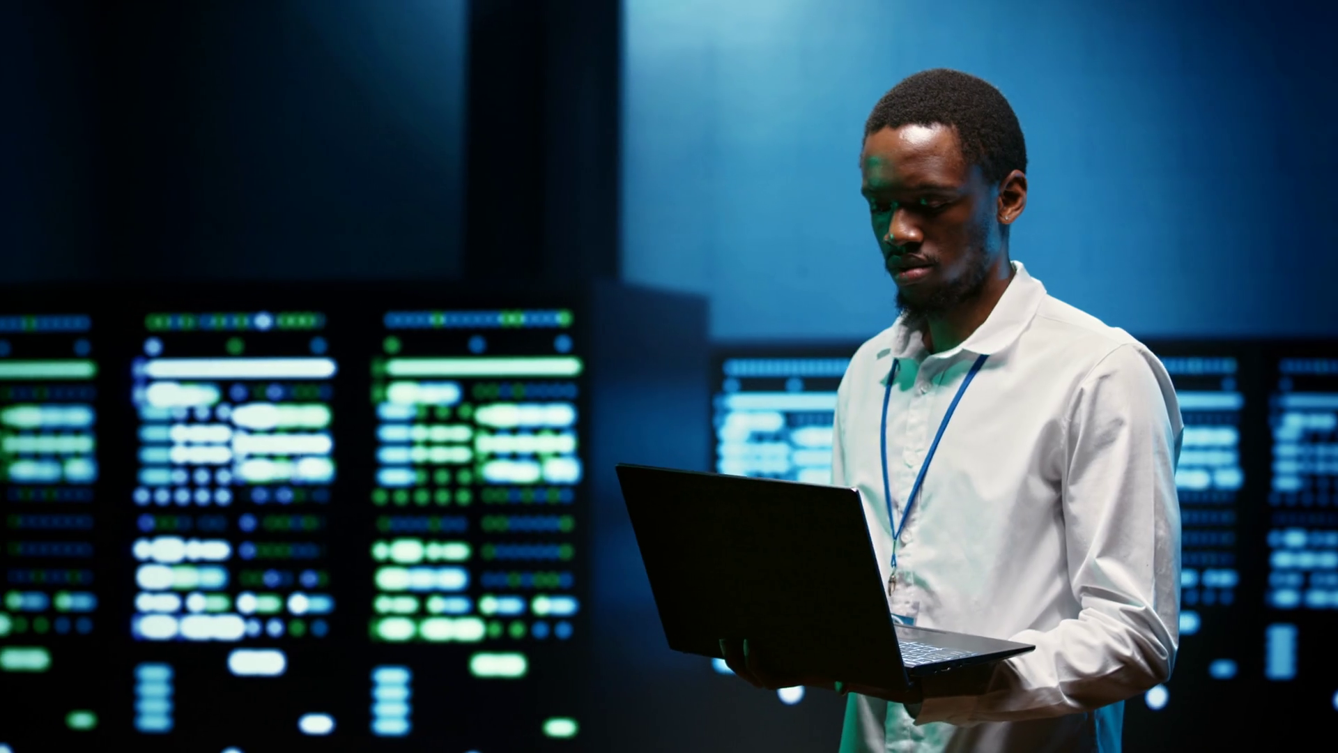 Computer Scientist In High Tech Facility Stock Footage SBV-347808767 ...