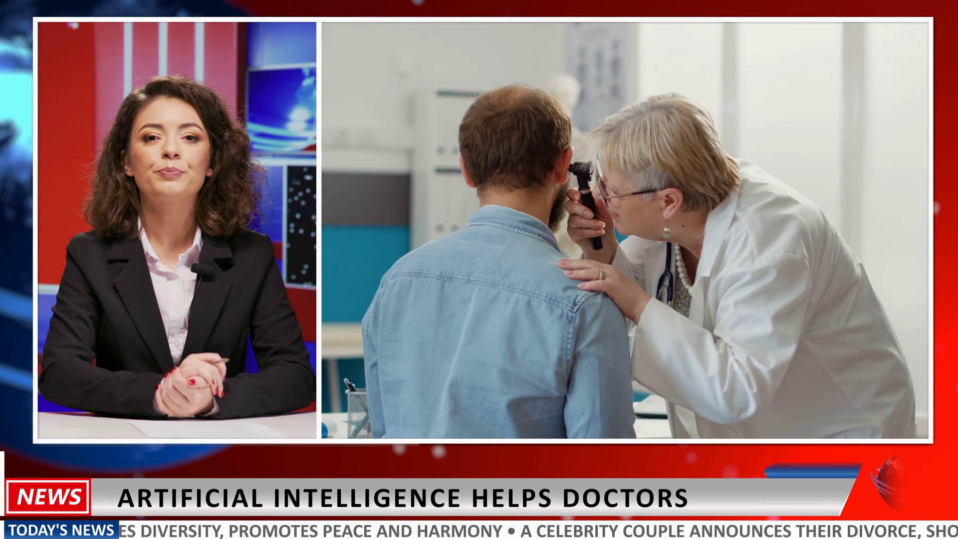 Presenter Reporting Healthcare News Stock Footage SBV-348376508 ...